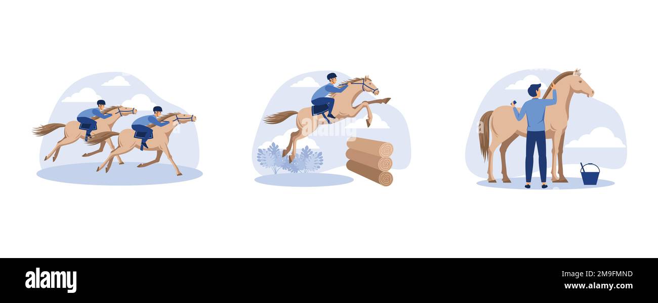 reach the goal, fly jump in career success, cleaning, set flat vector ...