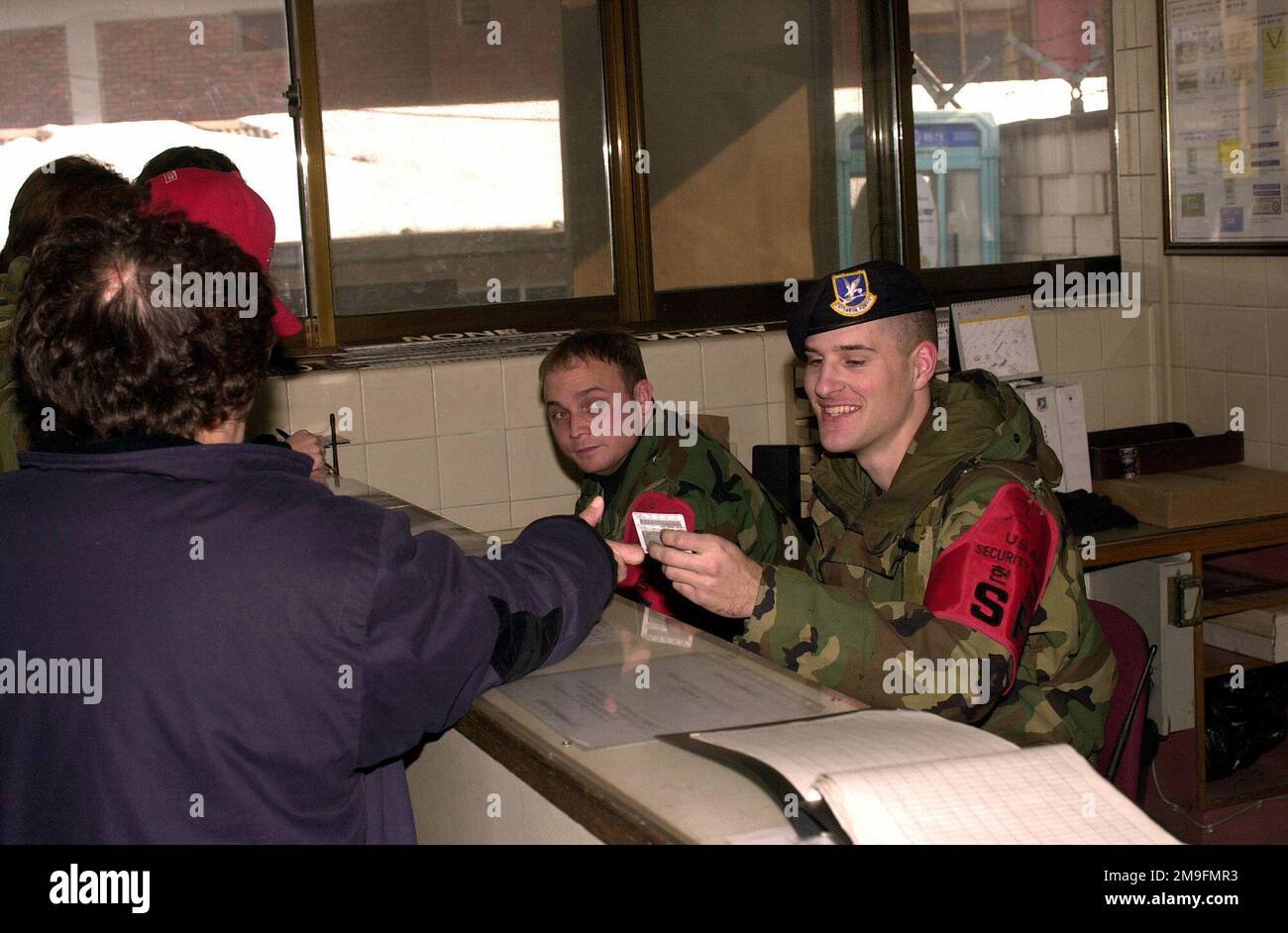 US Air Force AIRMAN First Class Donovan (foreground) and US Air Force ...