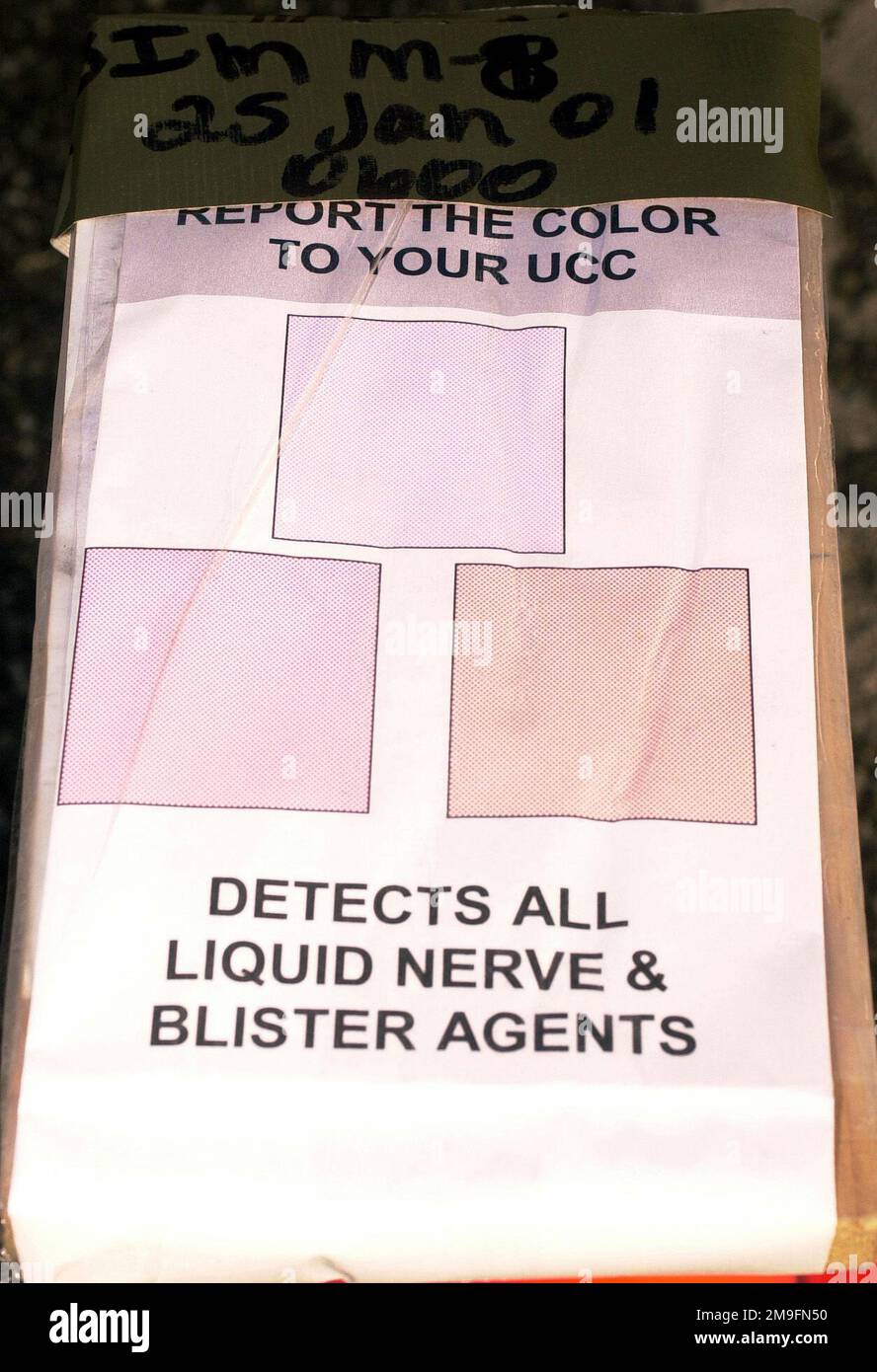 Simulated M-8 paper posted outside the 51st Supply Squadron building ...