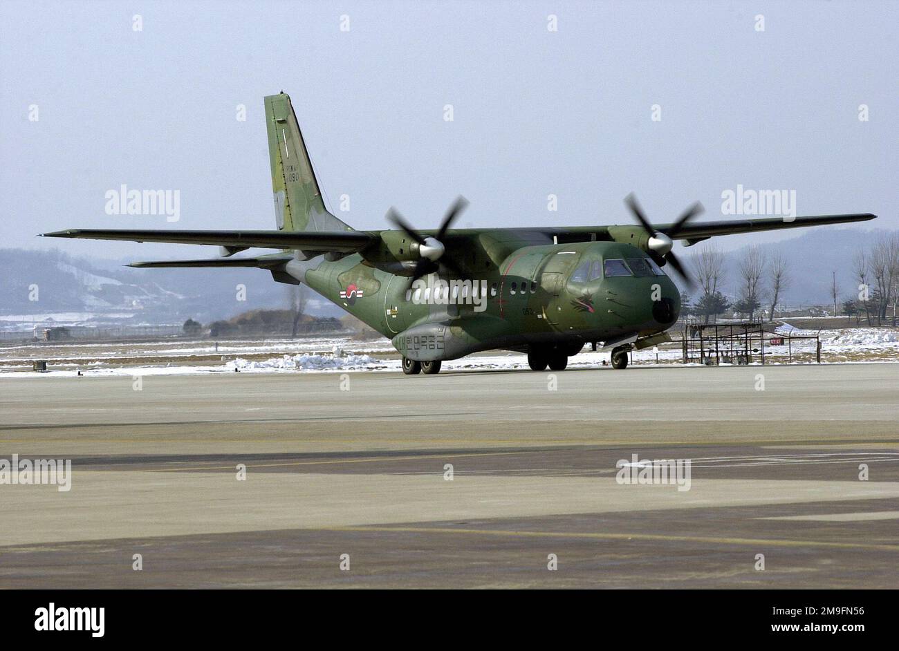 Shot of a Korean C-130 on the runway during Osan Air Base, Republic of ...