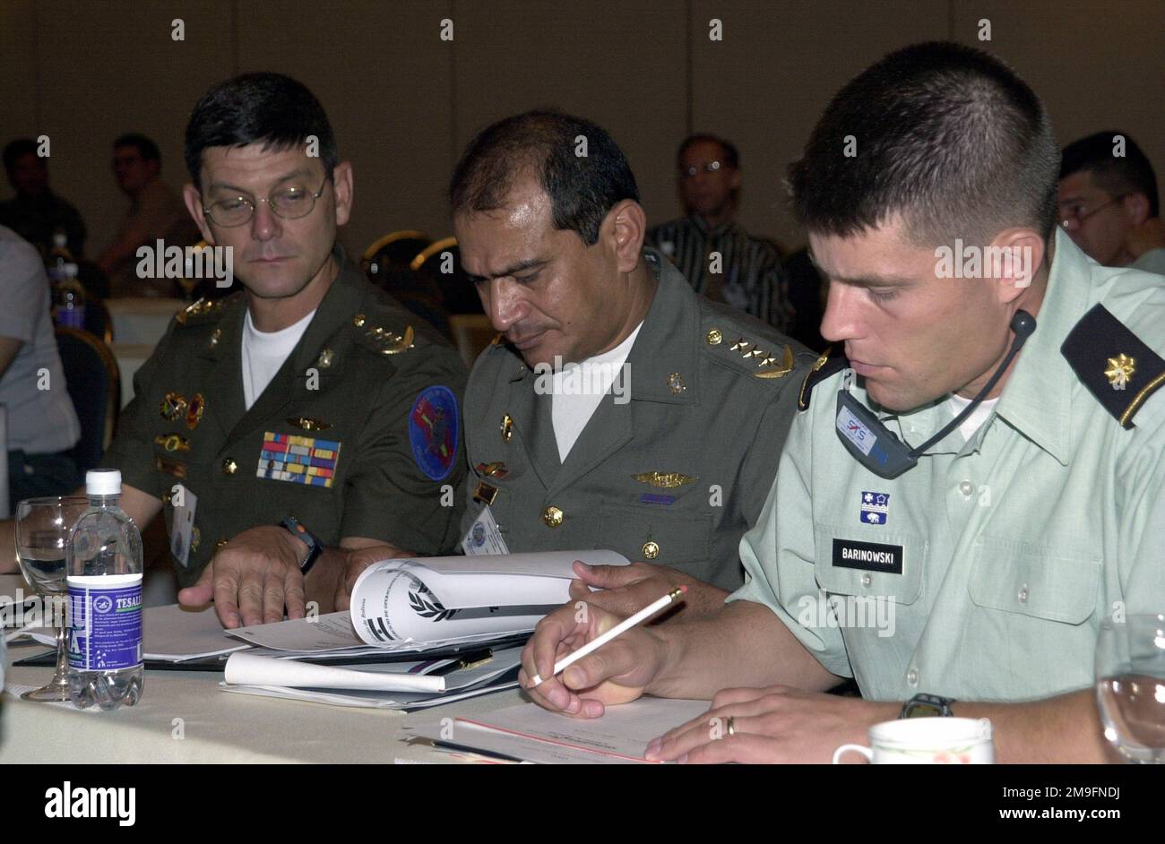 Venezuela Colonel (COL) Enrique De La Concha, left, looks over an ...