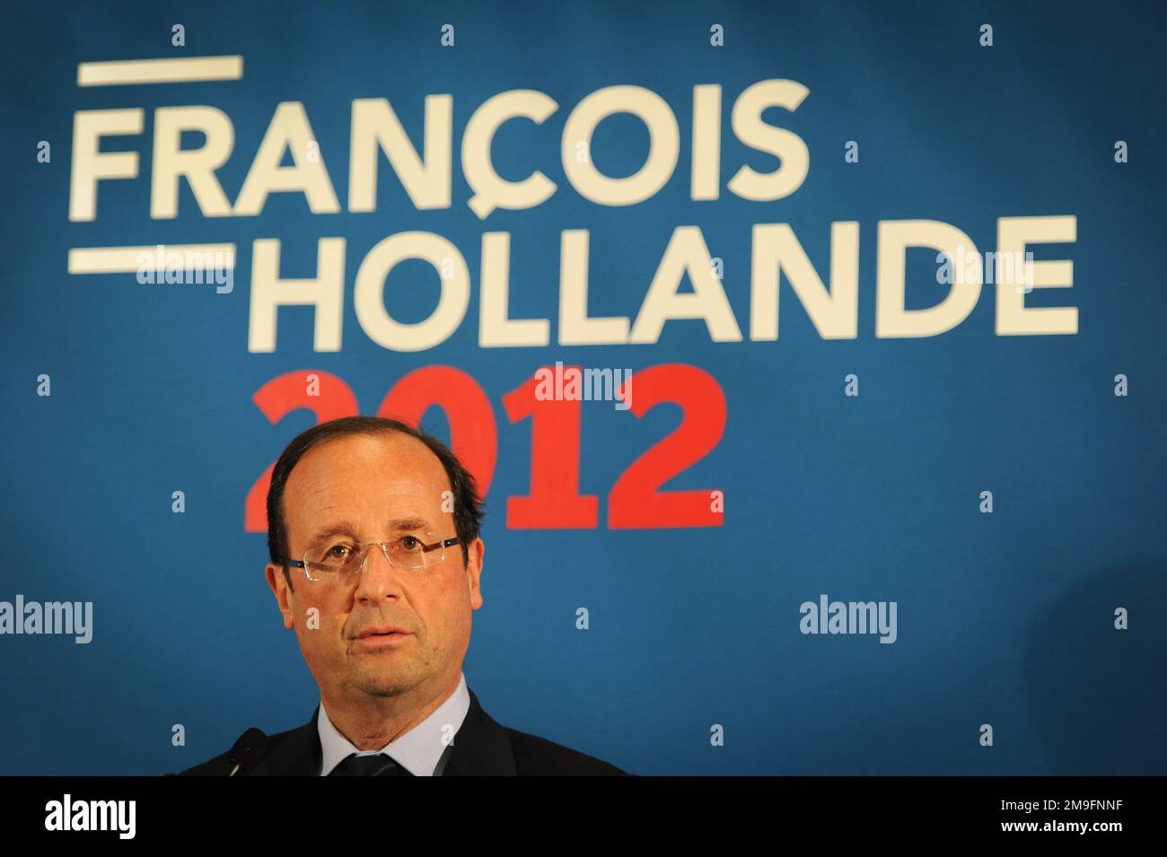MERIGNAC, FRANCE - JANUARY 4, 2012: Francois Hollande campaigning in ...