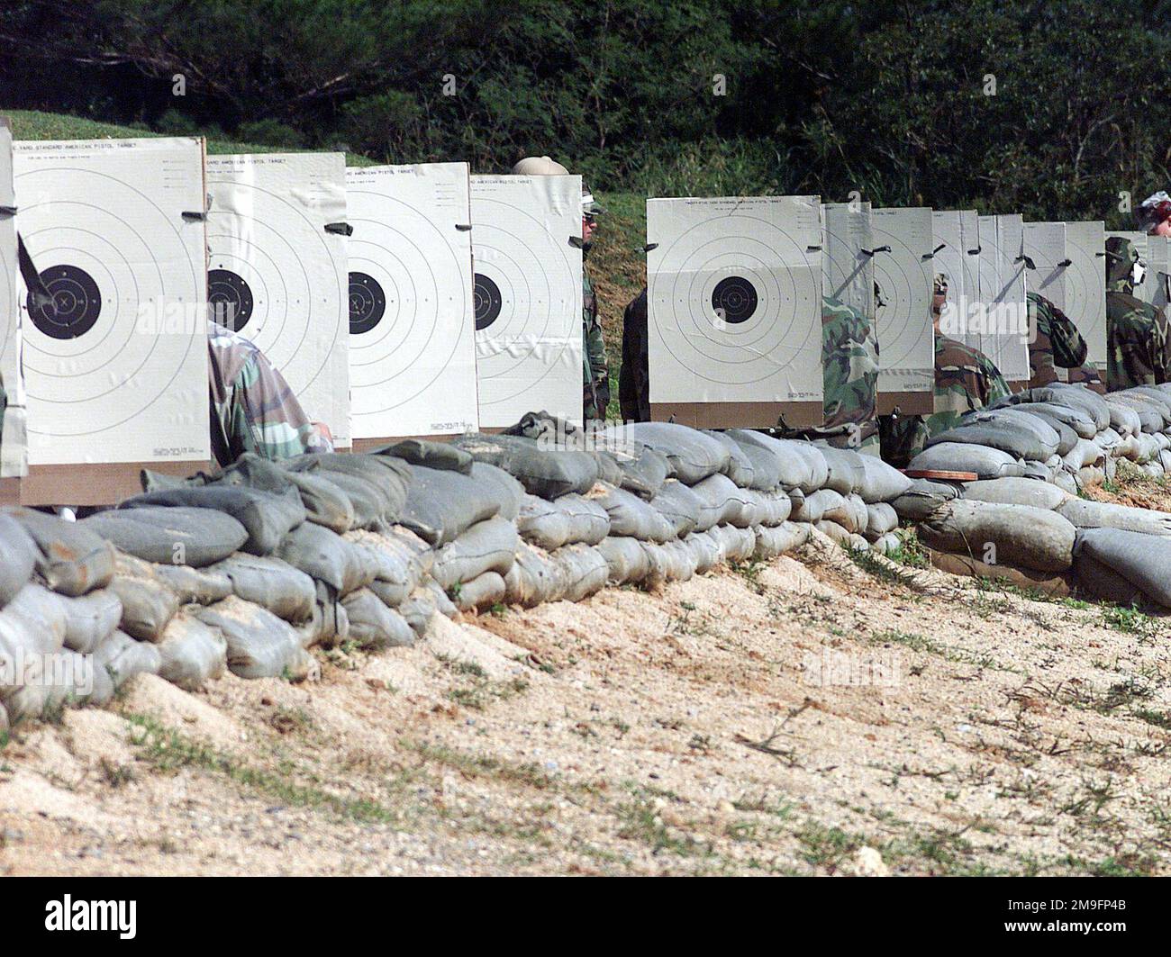 During the Far East Division Matches, Marines downrange take down their ...