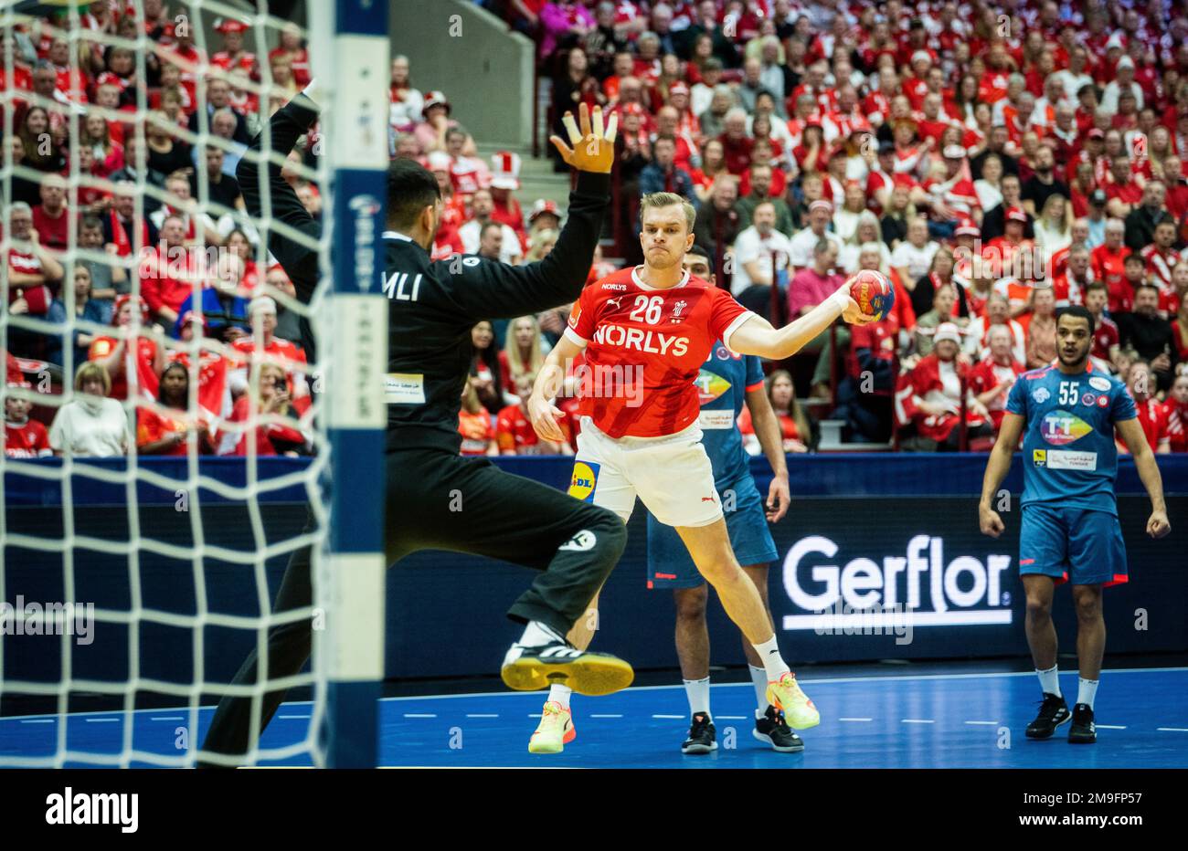 Malmo, Sweden. 17th Jan, 2023. Johan Hansen (26) of Denmark seen during ...