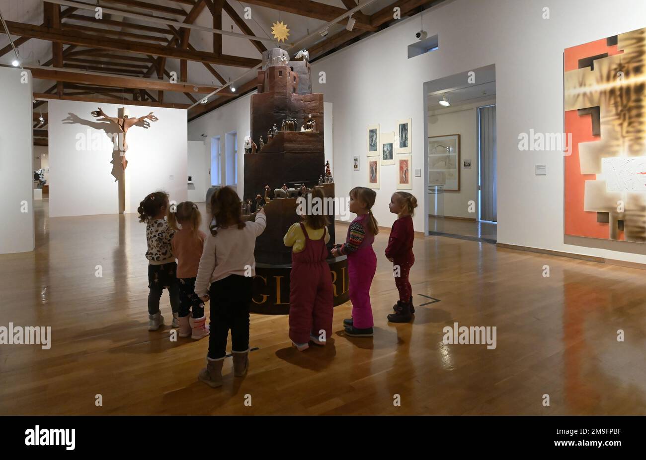 A nativity scene by the artist Vaclav Sokol from the Church of St ...