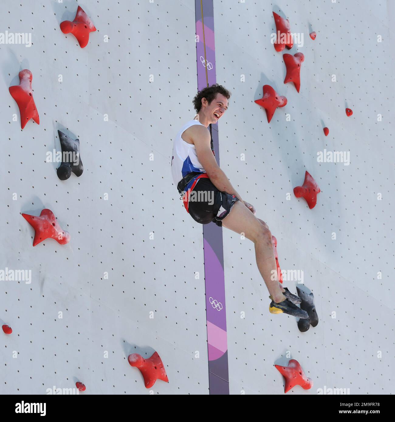 AUG 5, 2021 - TOKYO, JAPAN: Adam ONDRA of Czech Republic reacts in the ...