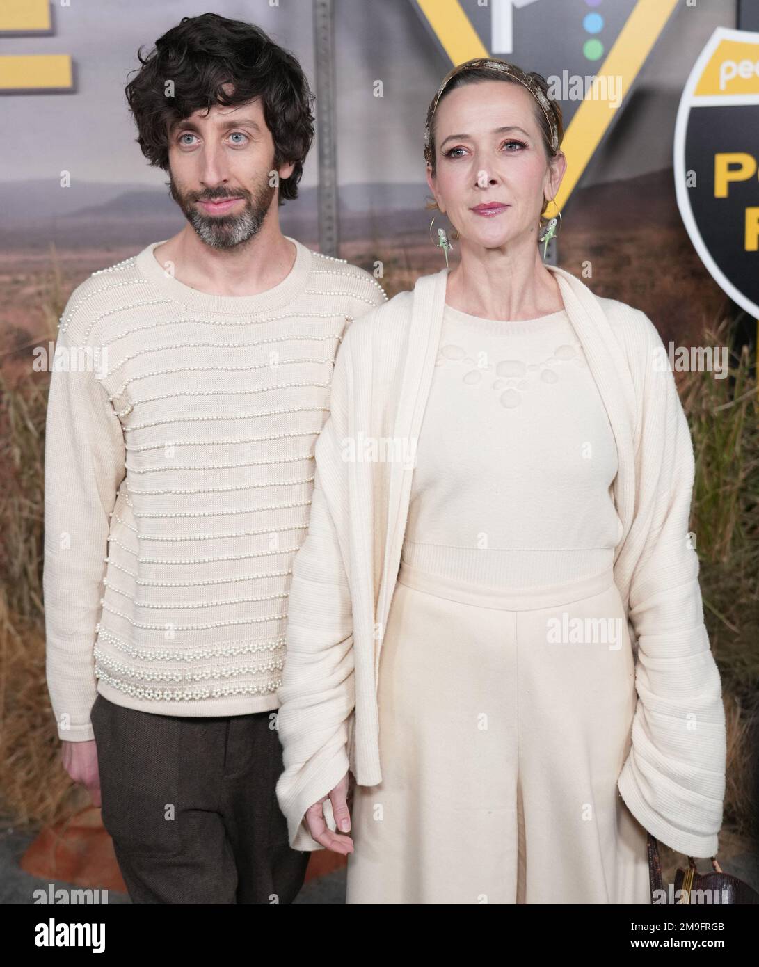 (L-R) Simon Helberg and Jocelyn Towne at the Peacock''s POKER FACE Los ...