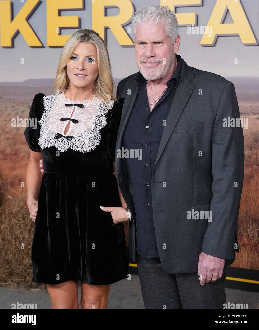 (L-R) Allison Dunbar and Ron Perlman at the Peacock''s POKER FACE Los ...