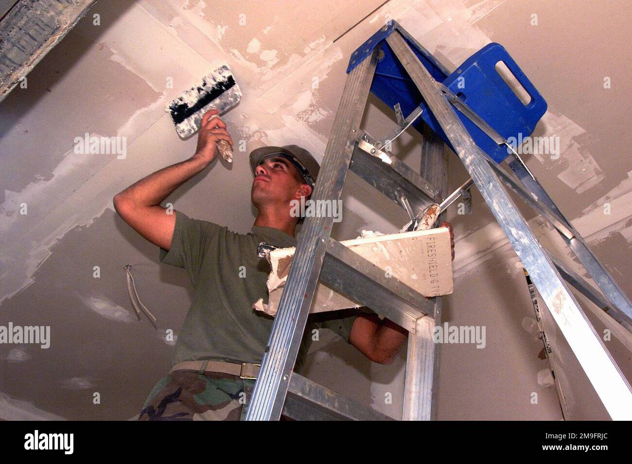 US Marine Corps Lance Corporal Drew Fisher of the 8th Engineer Support ...