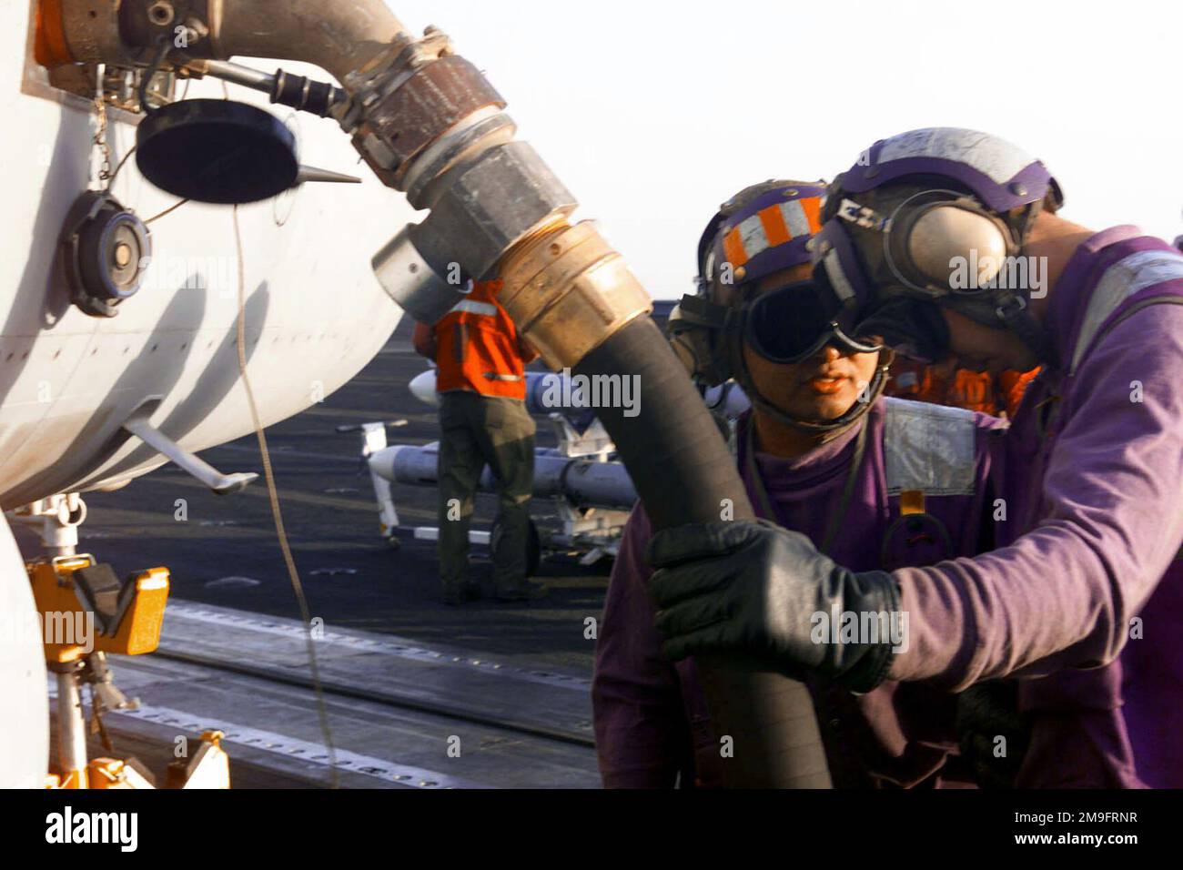 US Navy Aviation Boatswain's Mate (Fuels) Third Class Jeff Fraser and ...