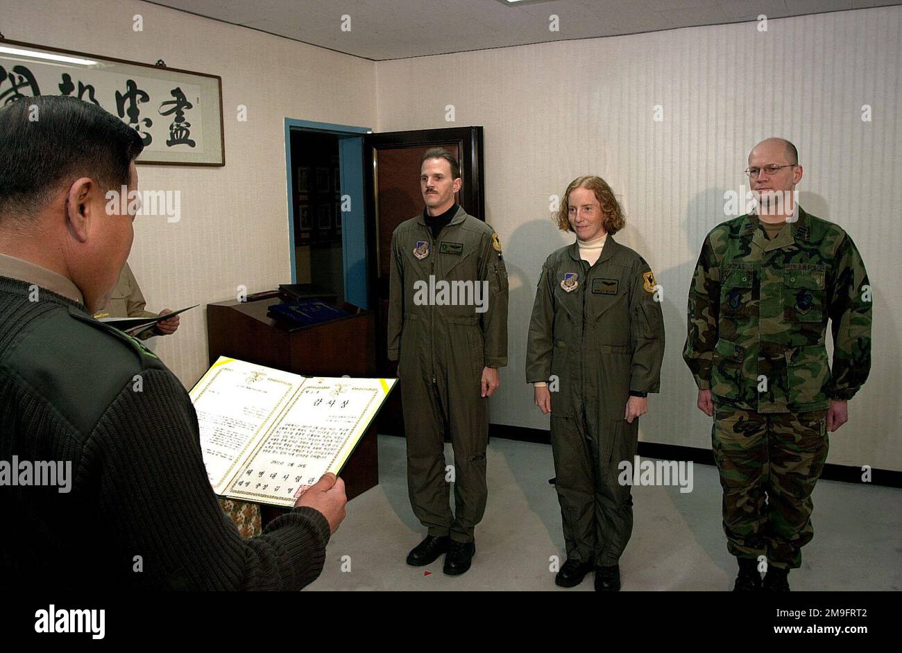 US Air Force service members Major Eric Steward (left), Co-Pilot ...