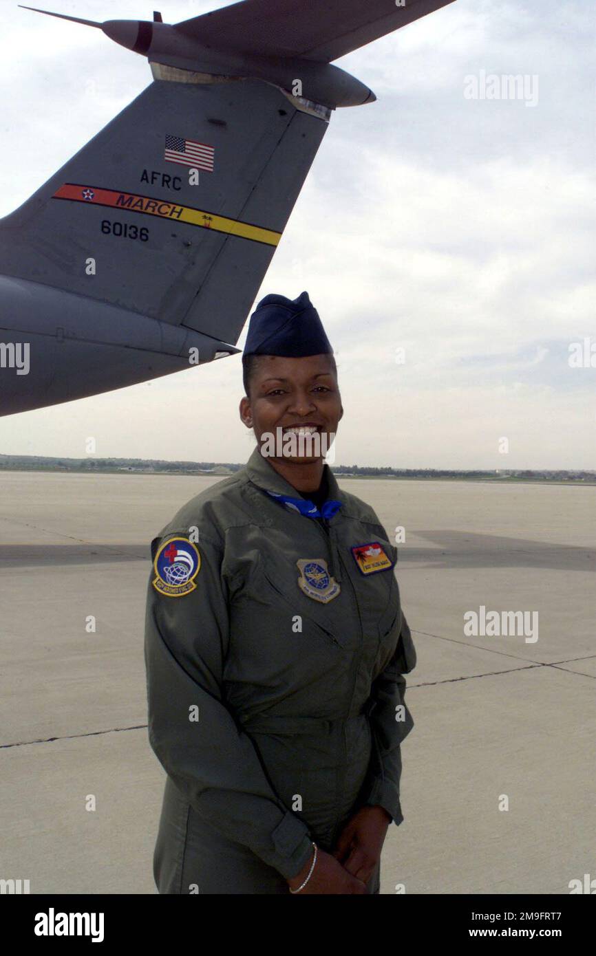 US Air Force MASTER Sergeant Helena McGhee assigned to the 452nd ...