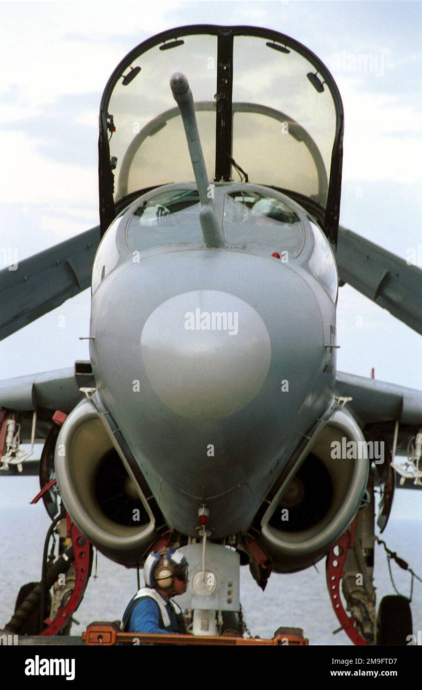 An EA-6B Prowler aircraft from Tactical Electronic Warfare Squadron One ...