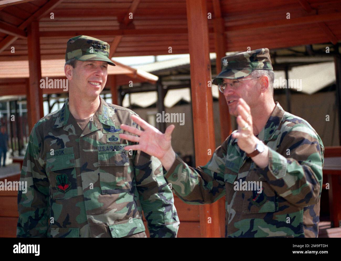 US Air Force Lieutenant Colonel Van Fuller (right), 39th Civil ...
