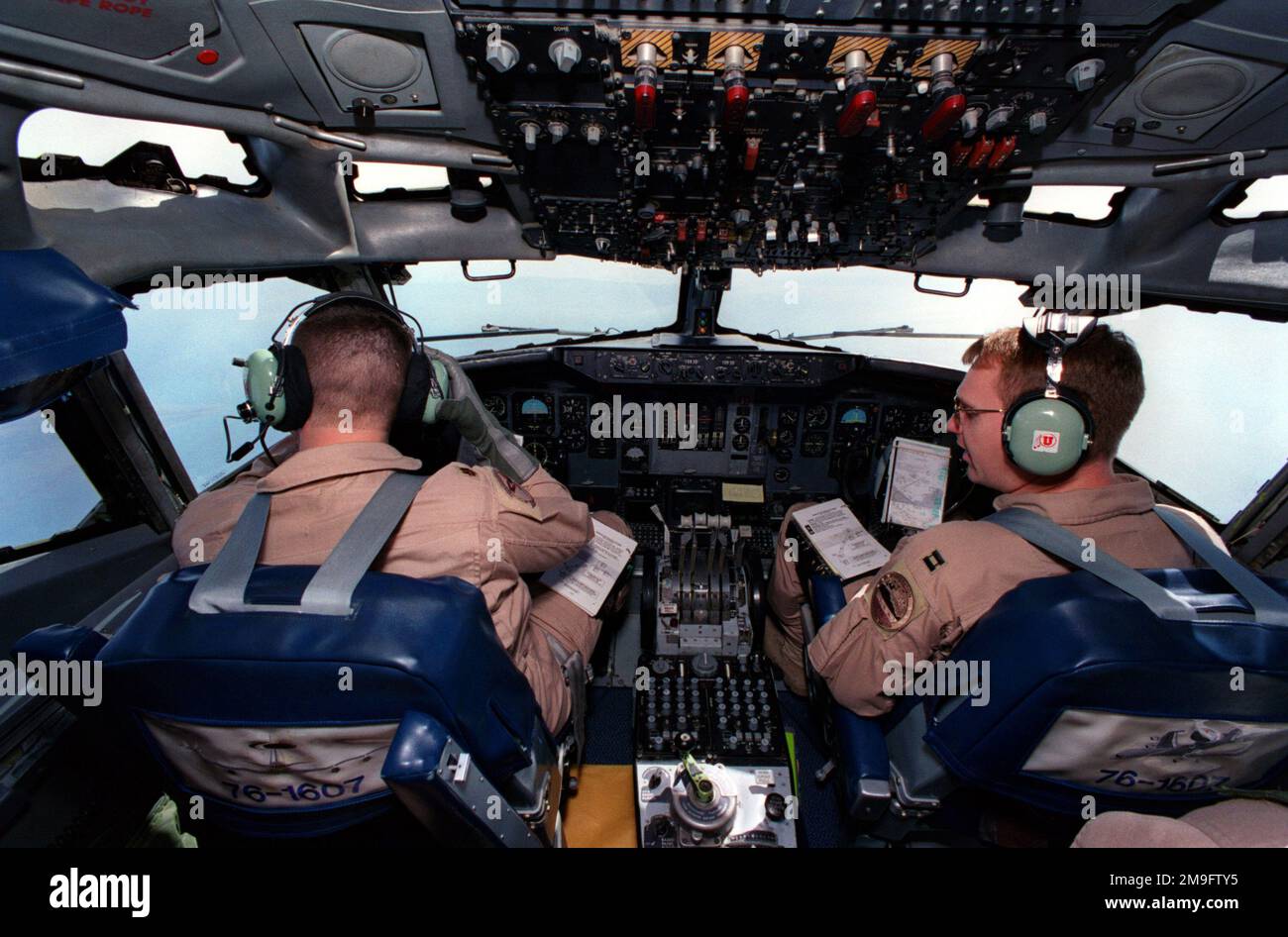 US Air Force Major Brad Bredenkamp and US Air Force Captain Dan Mattman ...