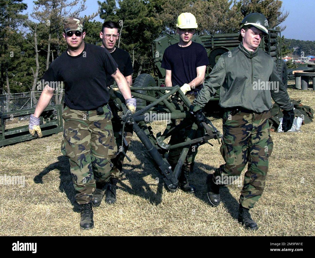Members of the 607th Combat Communicatinos Squadron, Camp Humphreys ...