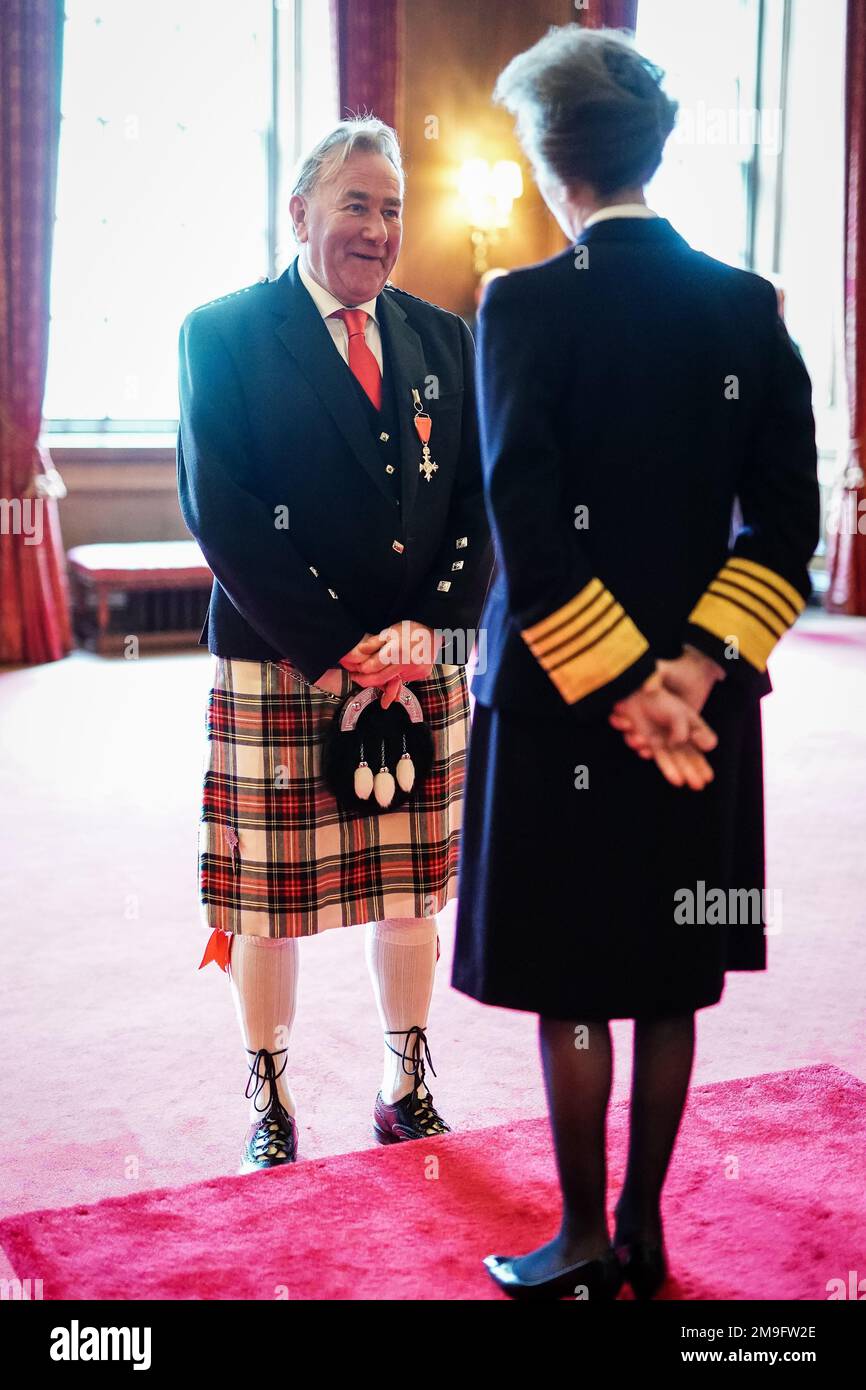 Alan Rough, from Glasgow, is made a Member of the Order of the British ...