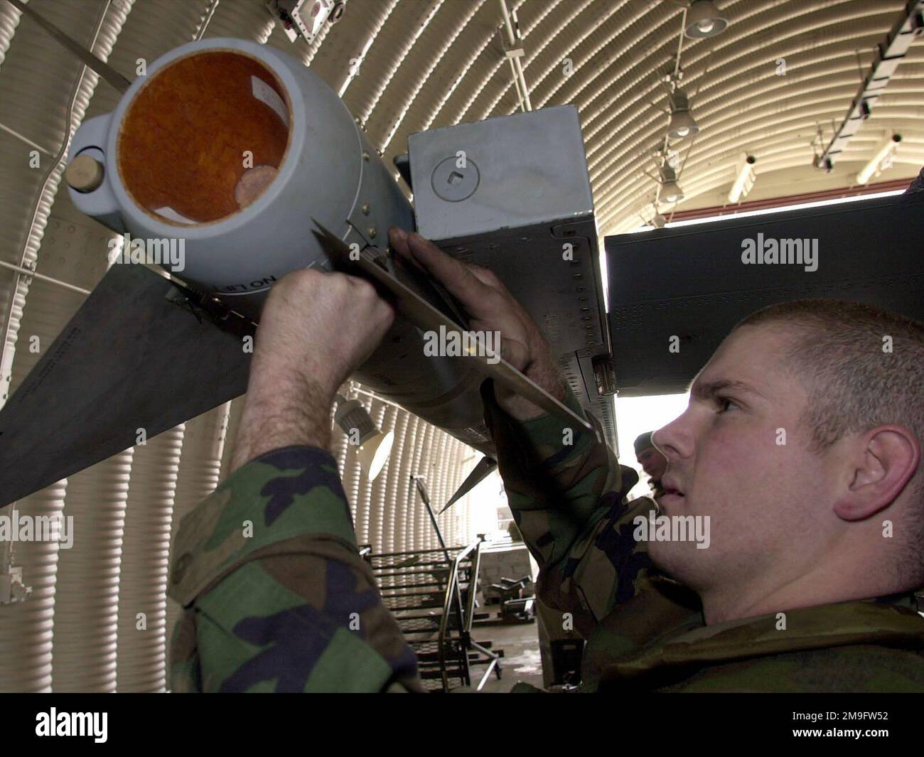 US Air force AIRMAN First Class Steve Webster, weapons load crew, 35th ...