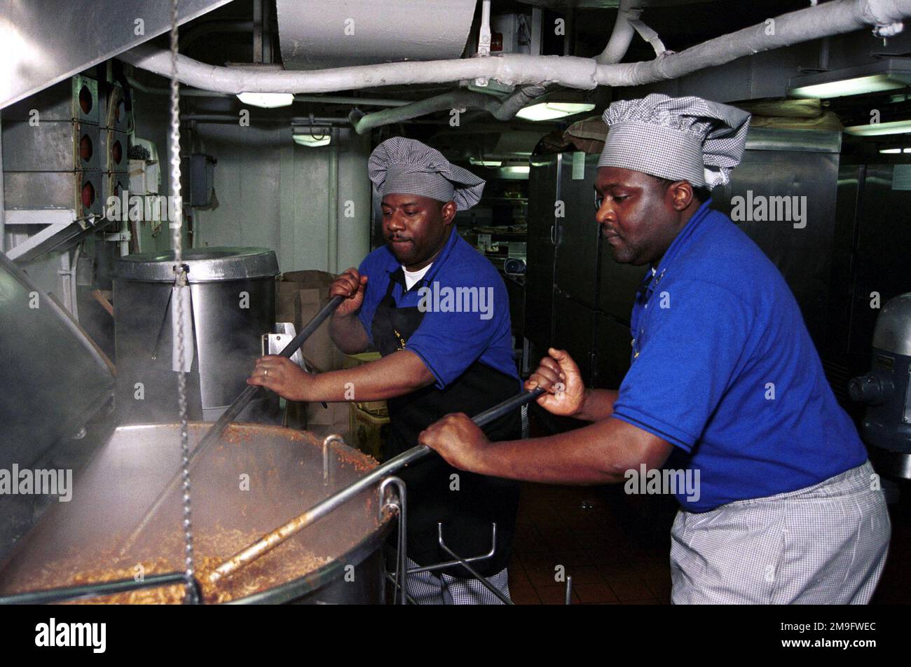 Mess SPECIALIST 2nd Class (AW) Marvin Ruth (Left) and Mess SPECIALIST ...