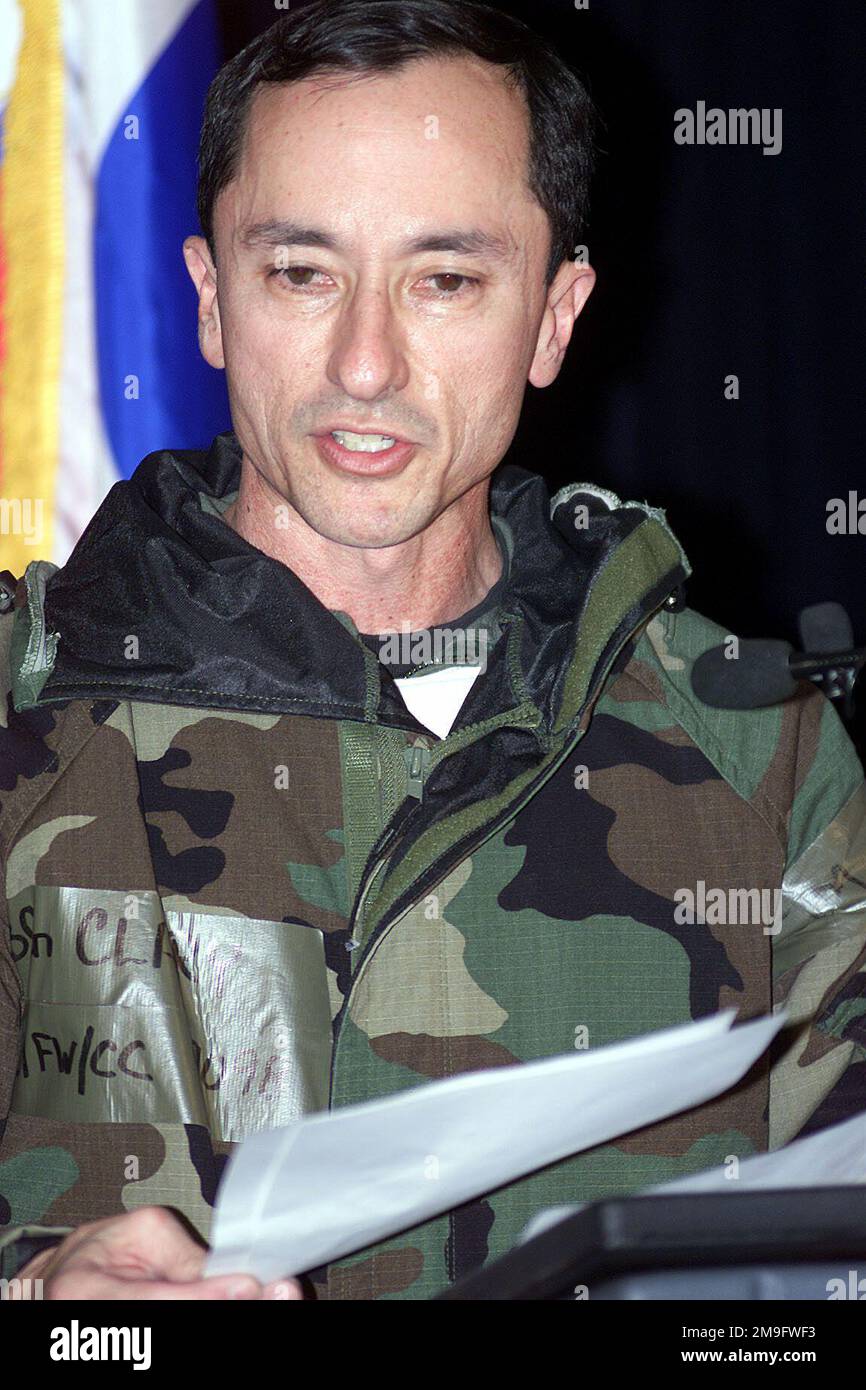 Shot of US Air Force Brigadier General David E. Clary, Commander of the ...