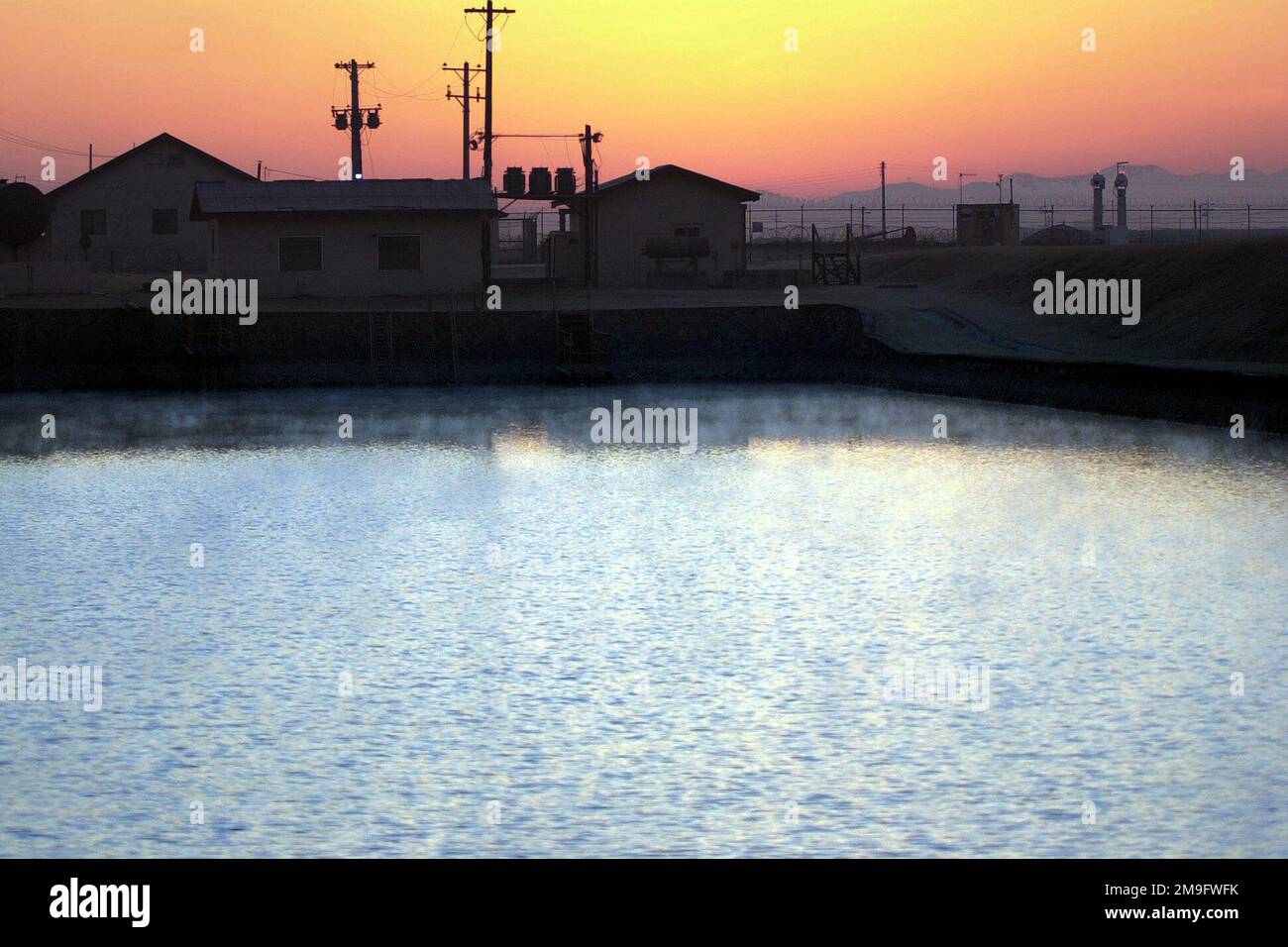 The Osan reservoir at sunrise. Osan Air Base, Republic of Korea. Base ...
