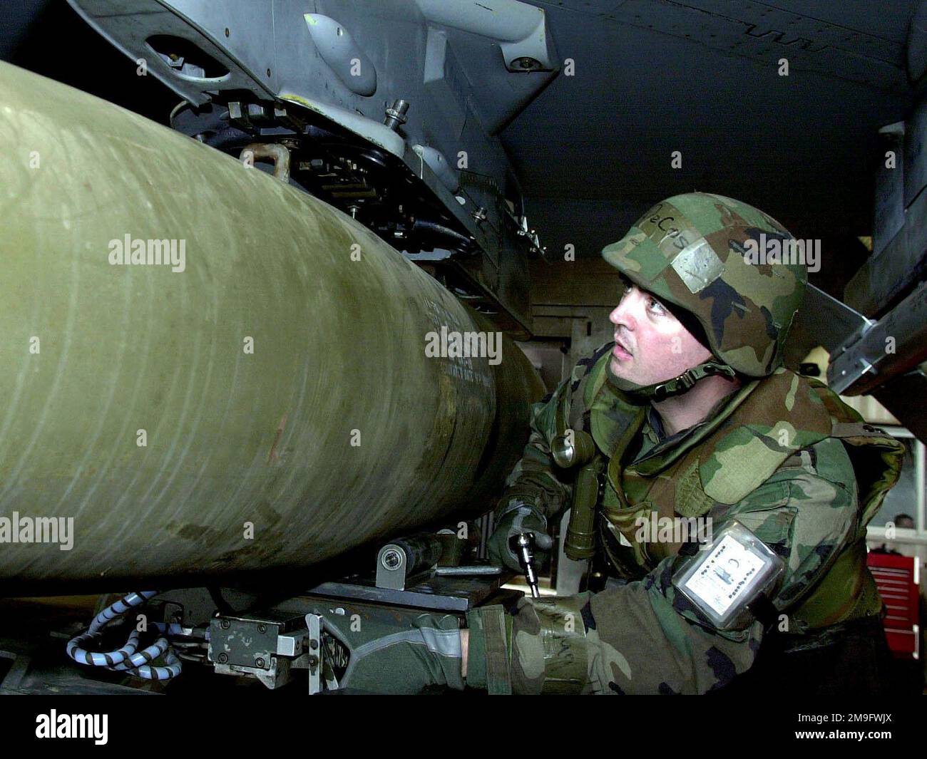 US Air Force STAFF Sergeant Frank Decosta a member of "Panton Loadcrew ...