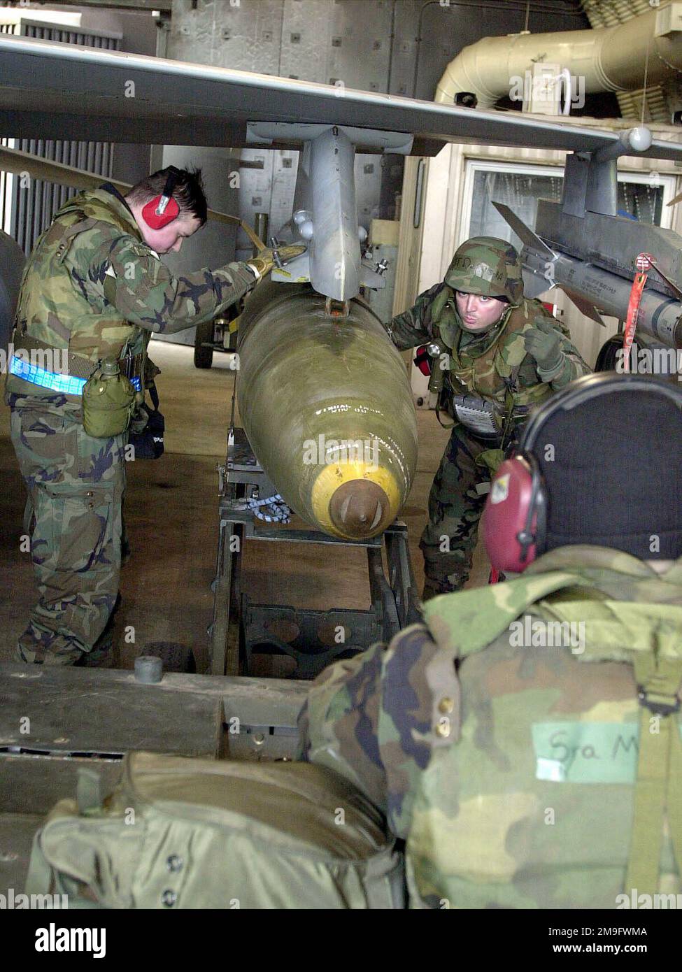 Members of "Panton Loadcrew 11" stationed at Kunsan Air Base, Republic ...