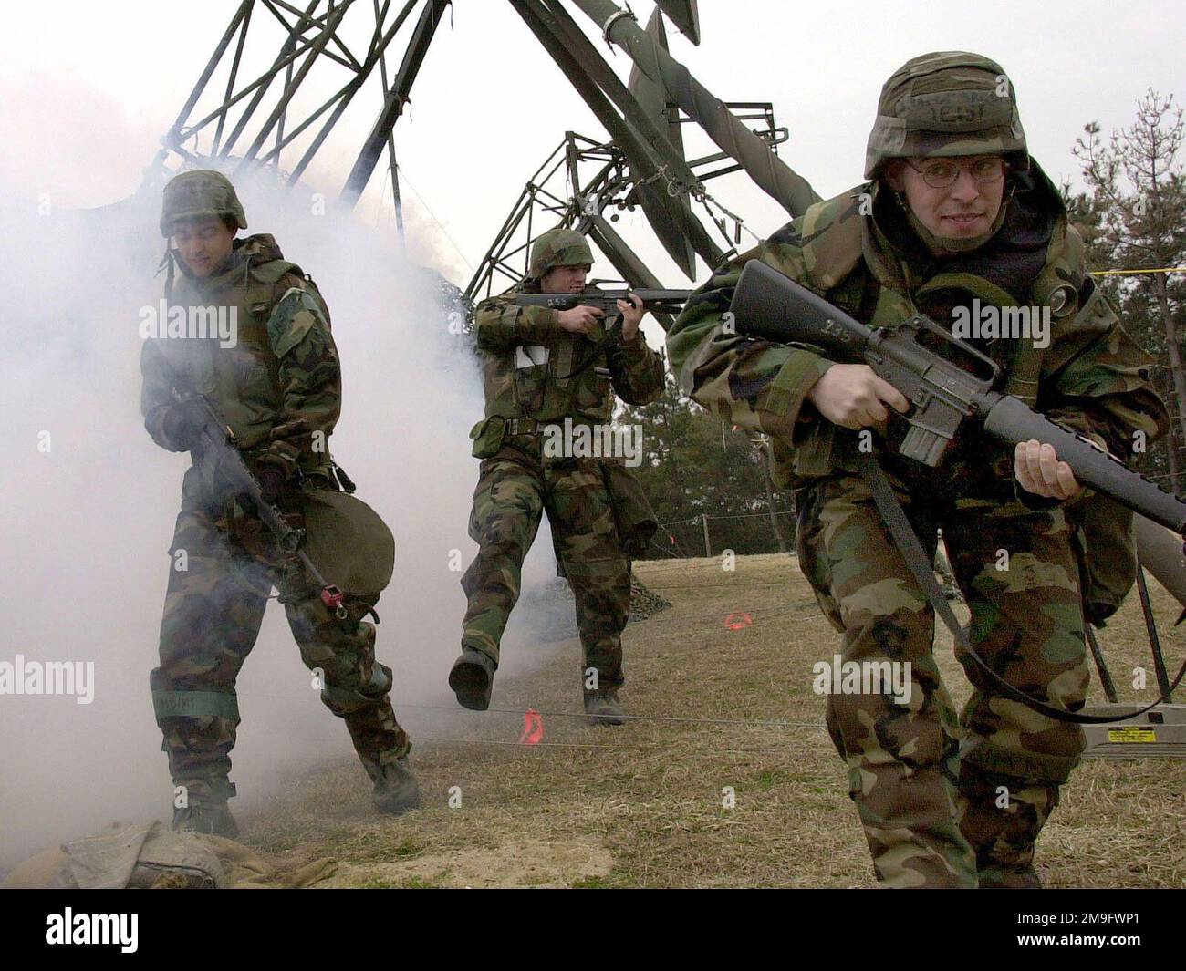 Members of the 607th Combat Communications Squadron, Camp Humphreys ...