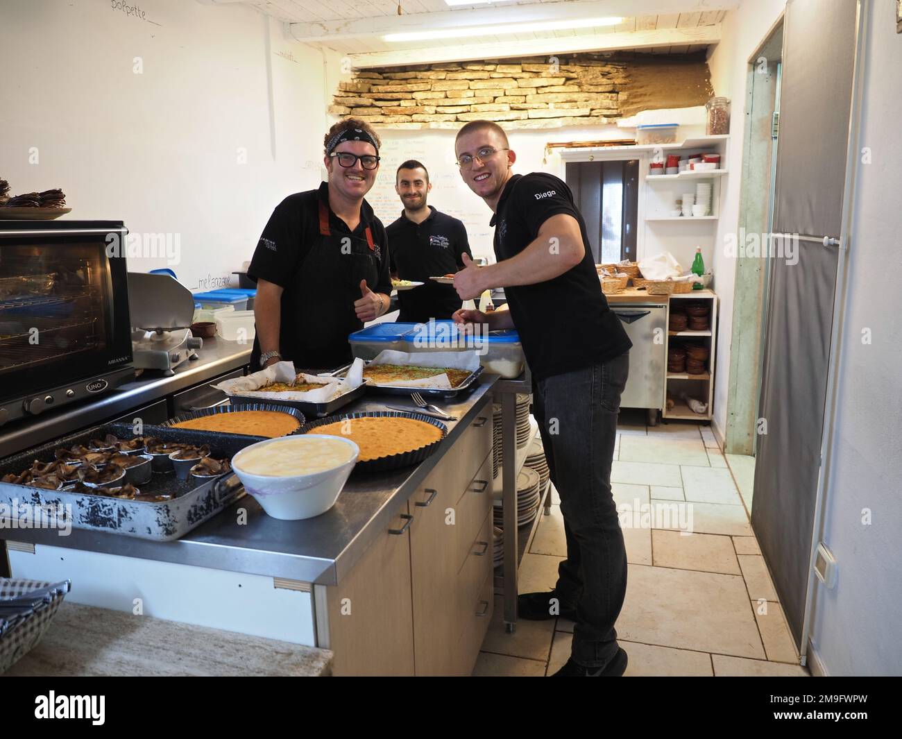 Kitchen Staff in Alberobello Italy Stock Photo - Alamy