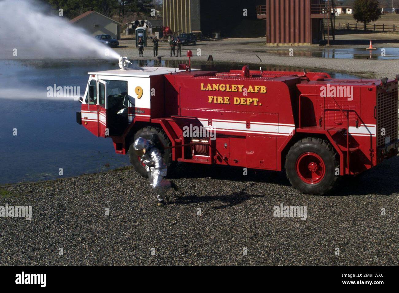 A Firefighter from the 1ST Civil Engineering Squadron, Langley AFB ...