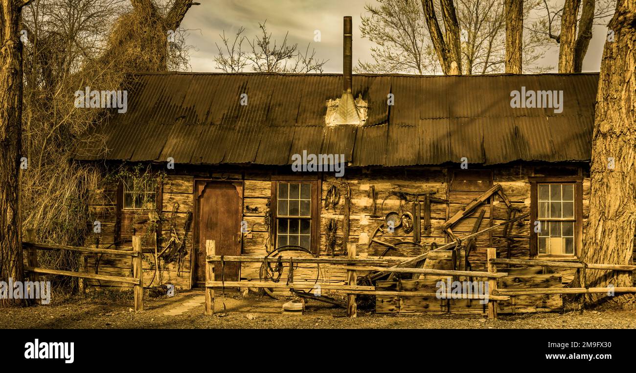 Old building of Chuck Wagon General Store, Torrey, Utah, USA Stock ...