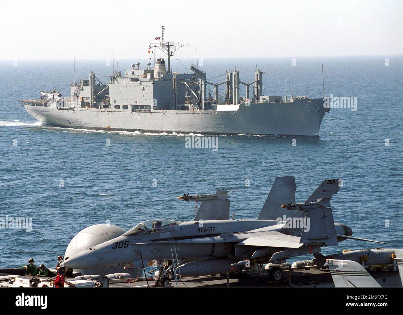 Using a SA-330 Puma Helicopter, USNS Concord (T-AFS 5) participates in ...