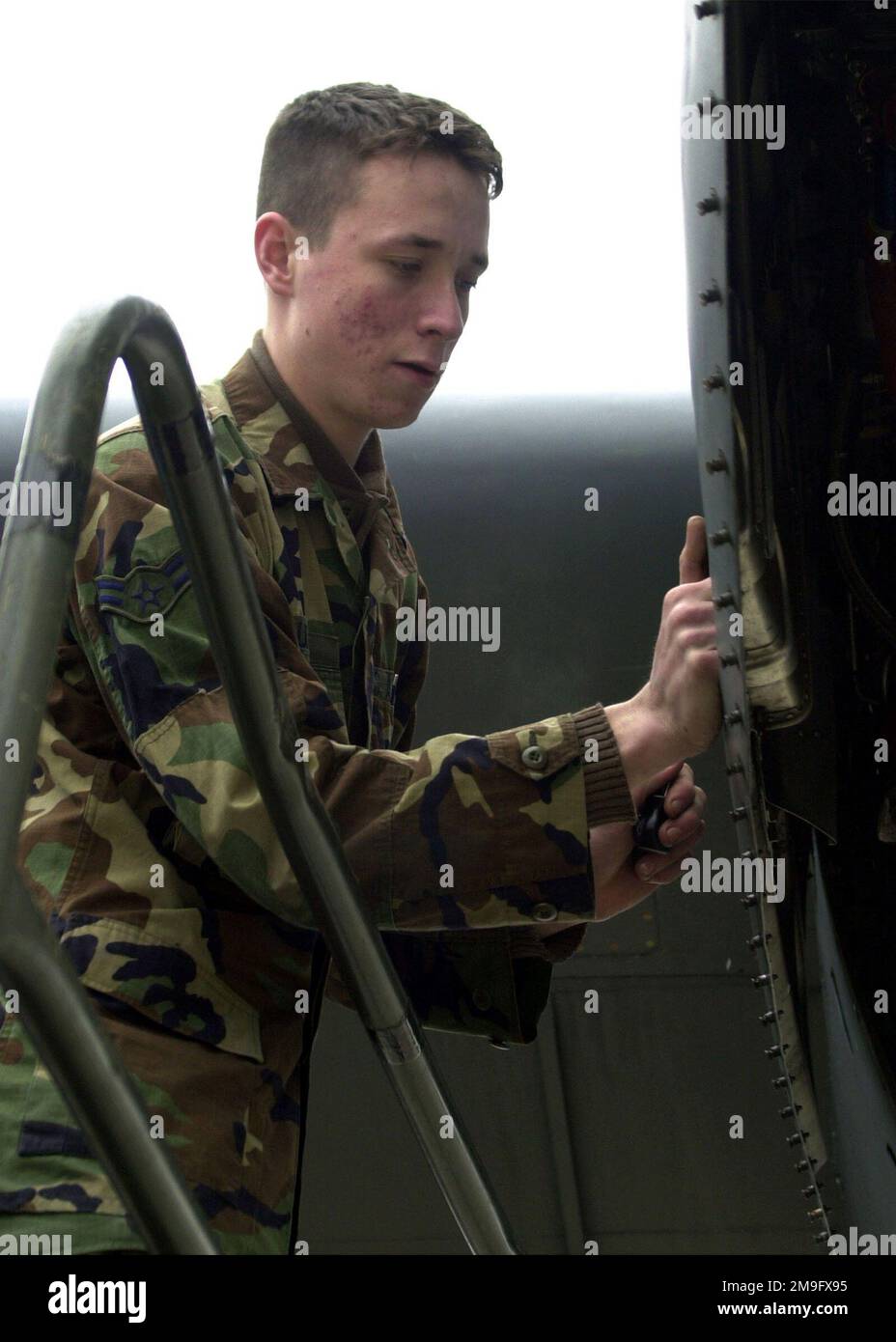 US Air Force AIRMAN First Class Christopher Duncan, an aircraft engine ...