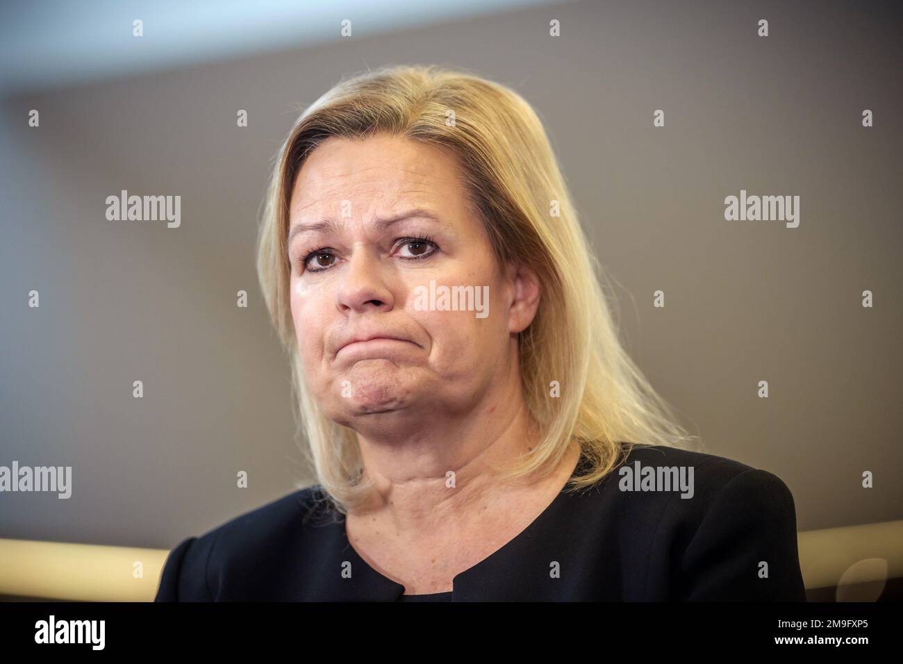 Berlin, Germany. 18th Jan, 2023. Nancy Faeser (SPD), Federal Minister ...