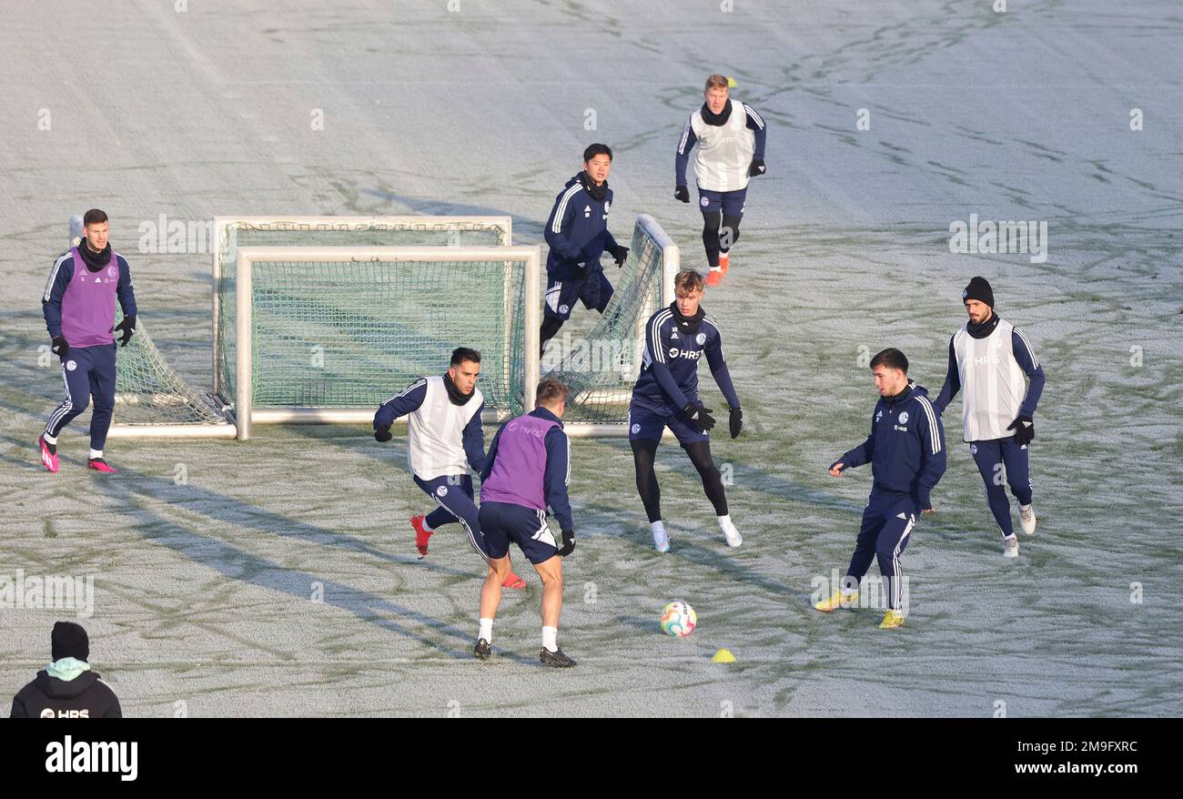 Gelsenkirchen, Germany. 18th Jan, 2023. Schalke 04 football team ...