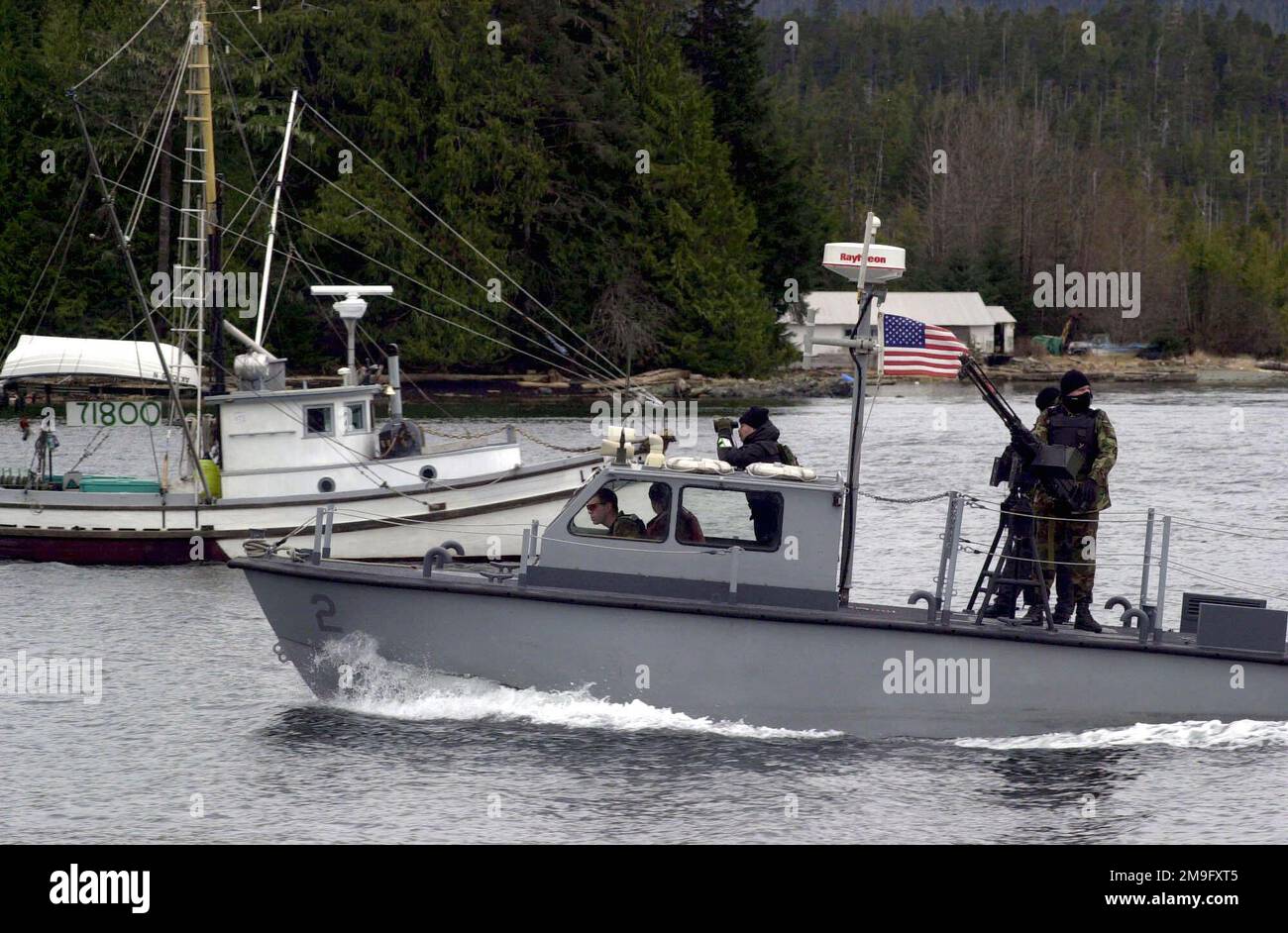 A US Naval Coast Guard joint Unit patrol boat from Seattle, Washington ...