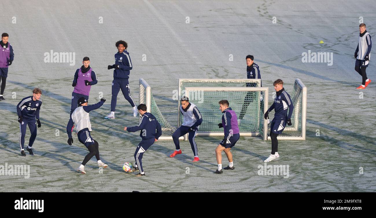 Gelsenkirchen, Germany. 18th Jan, 2023. Schalke 04 football team ...