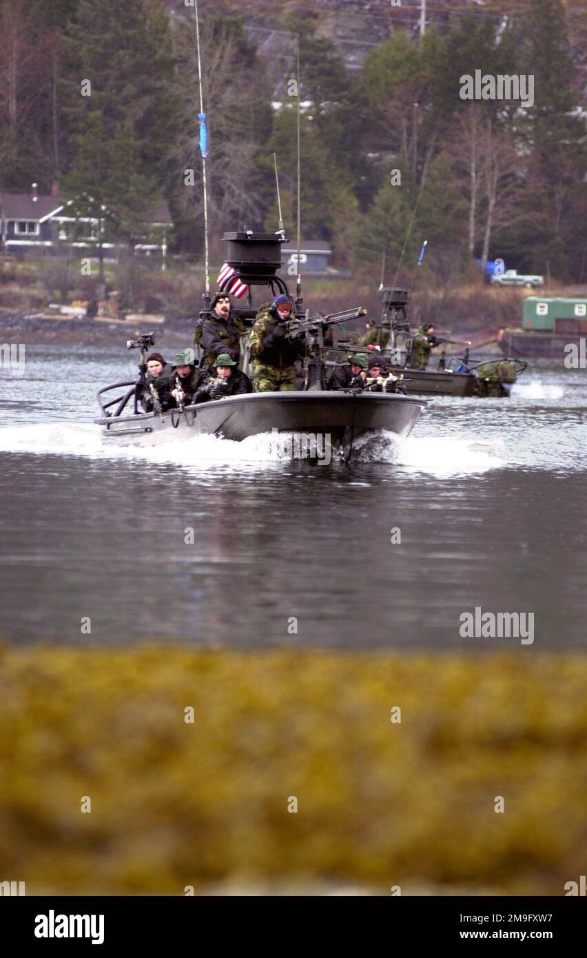 A boat from the Navy Special Boat Unit 22, Sacramento, California ...