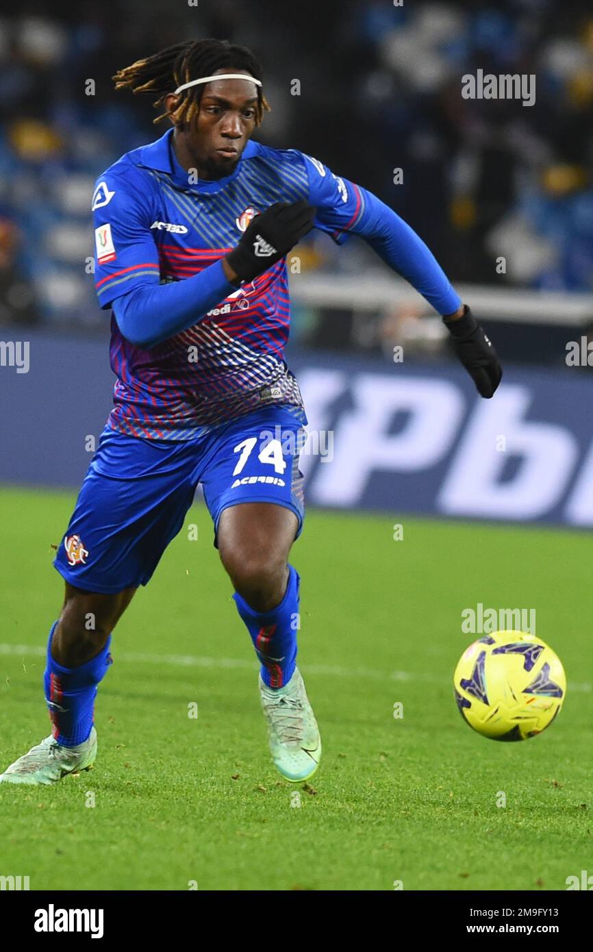 Napoli, Italy. 17th Jan, 2023. Frank Tsadjout of US Cremonese in action ...