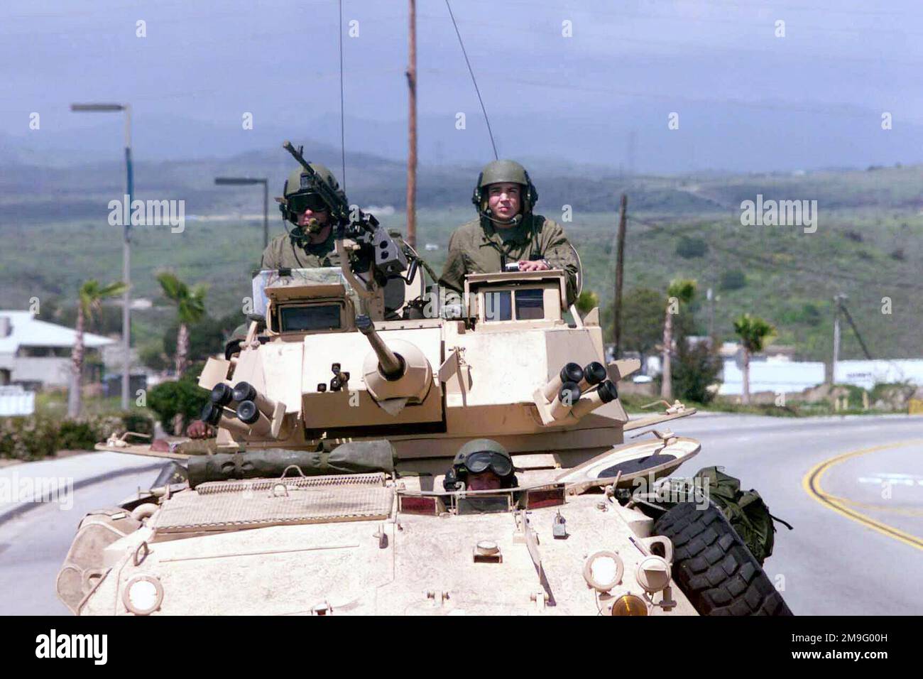 US Marine Corps (USMC) personnel assigned to the 3rd Light Armored ...