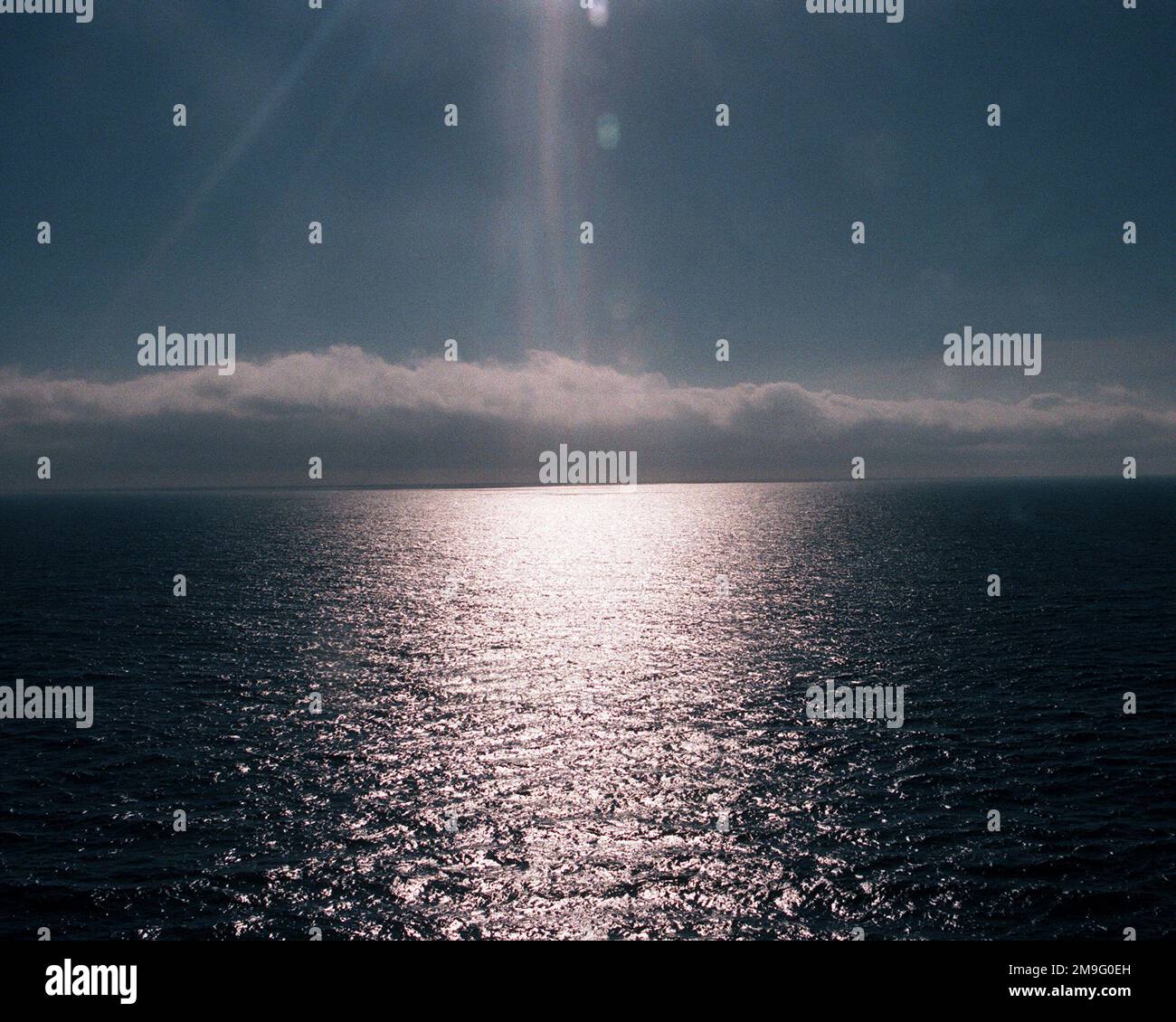 Ocean view from the bow of the USS TARAWA (LHA 1) (not shown) during ...