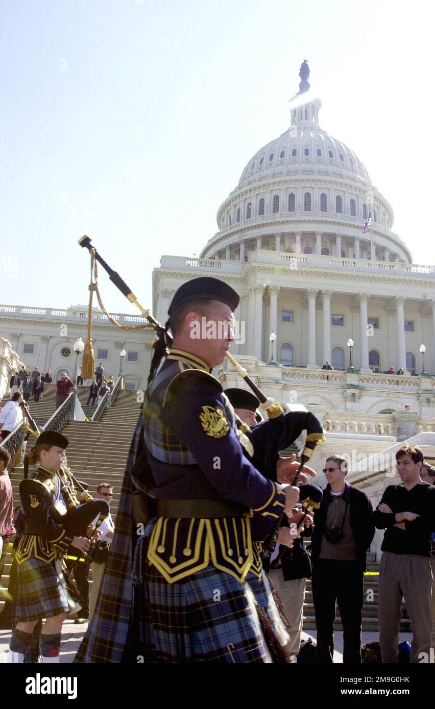 Led by Drum Major SENIOR MASTER Sergeant Jack Story the US Air Force ...