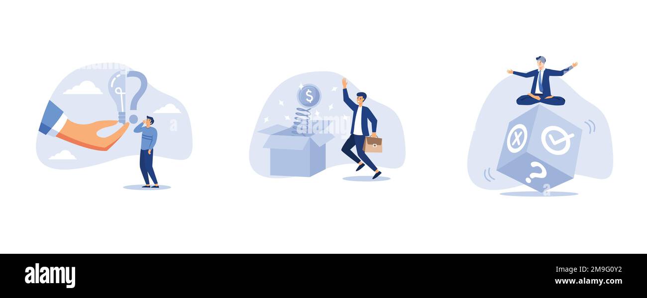 solving problem or business solution, surprise money or reward ...