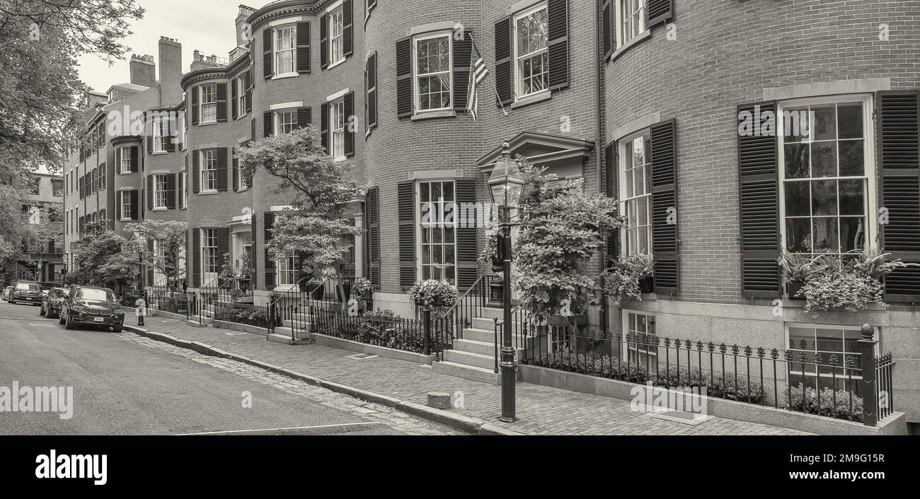 Louisburg Square in Beacon Hill, Boston, Massachusetts, USA Stock Photo ...