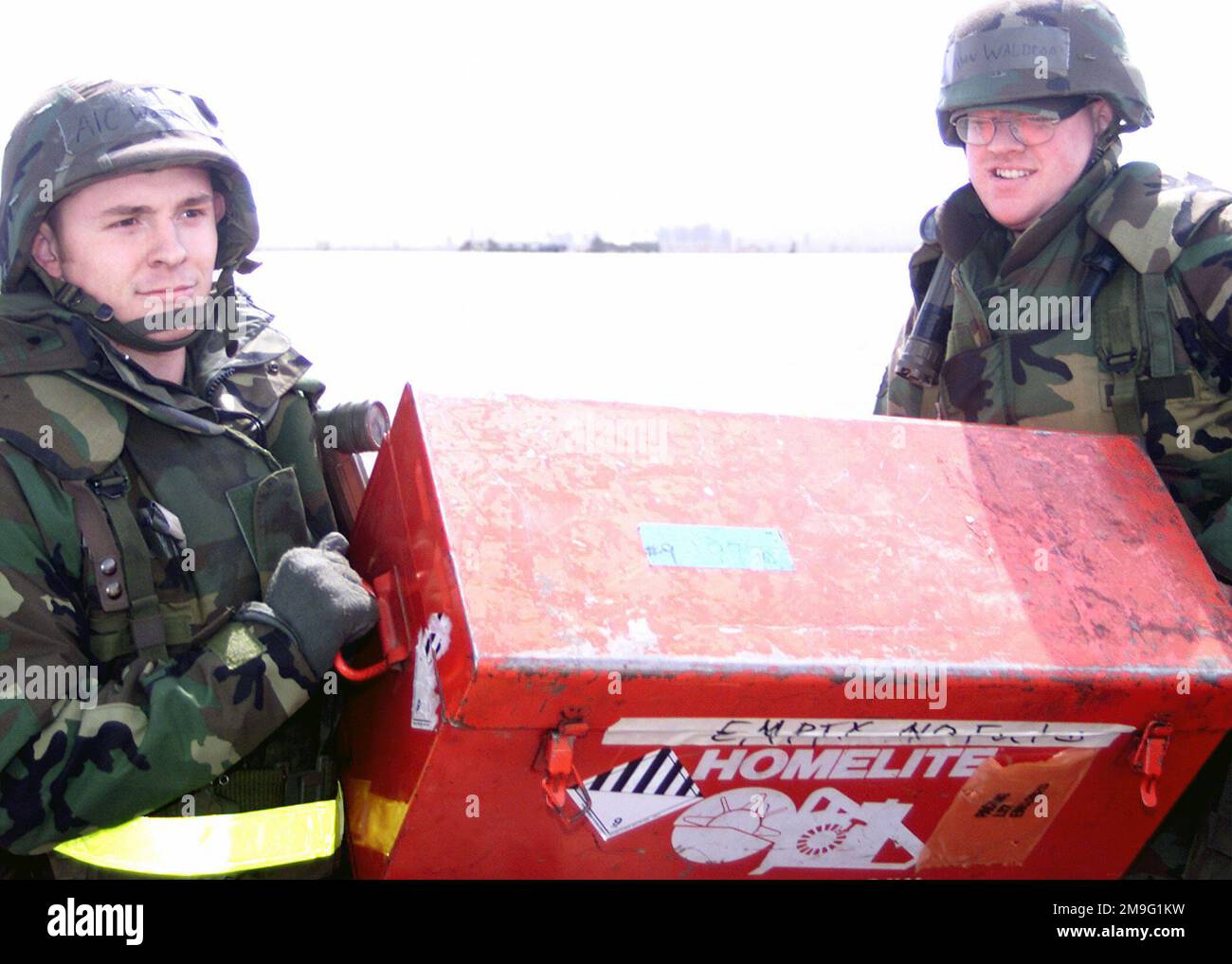 Airmen 1ST Class John Washburn and AMN Erik Waldrod, Firefighters from ...