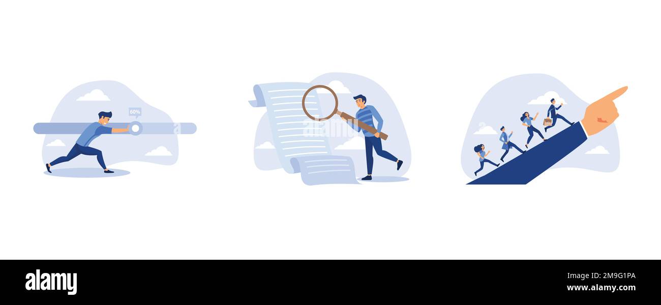 effort to finish work or achieve business success, document checking ...