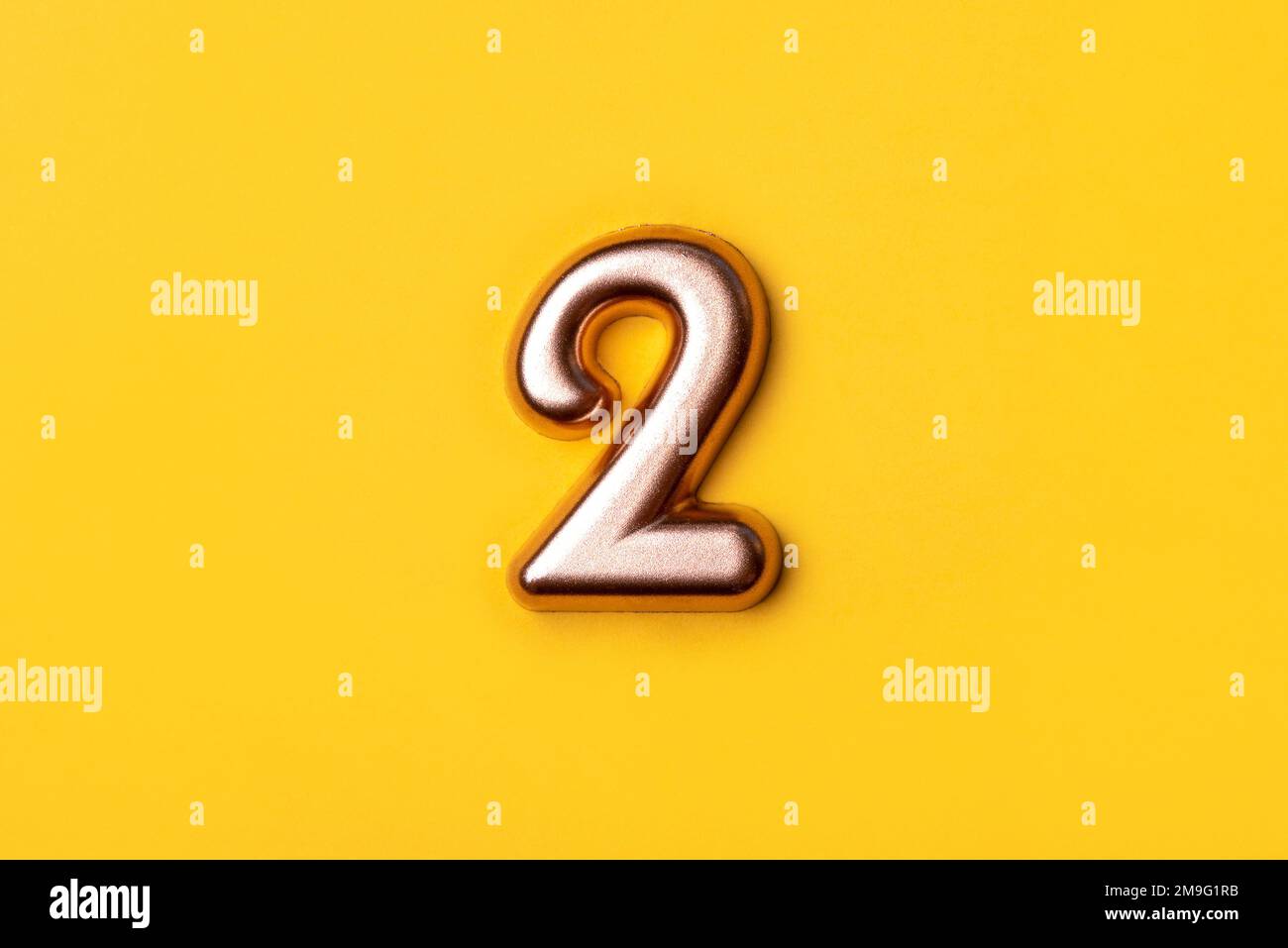 Metal number two Stock Photo - Alamy