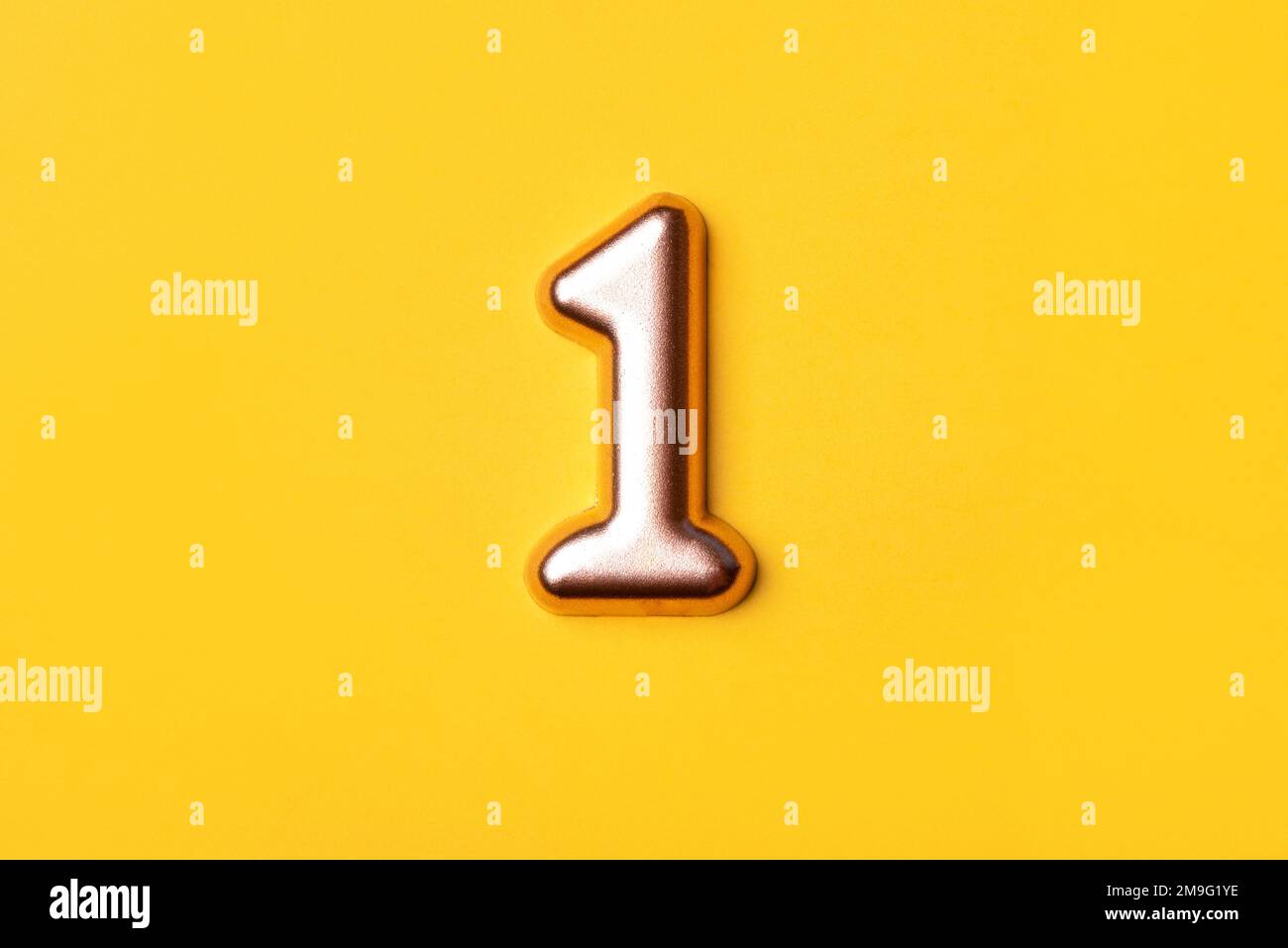 Metal number one Stock Photo - Alamy