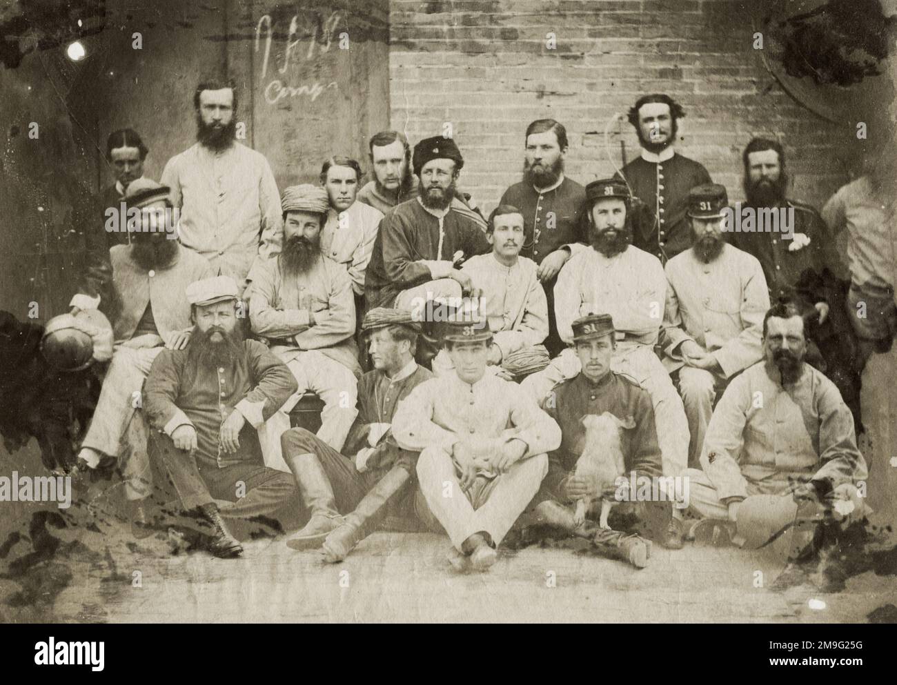 British army officers Tientsin, Tianjin, China 1861, 31st Regiment ...