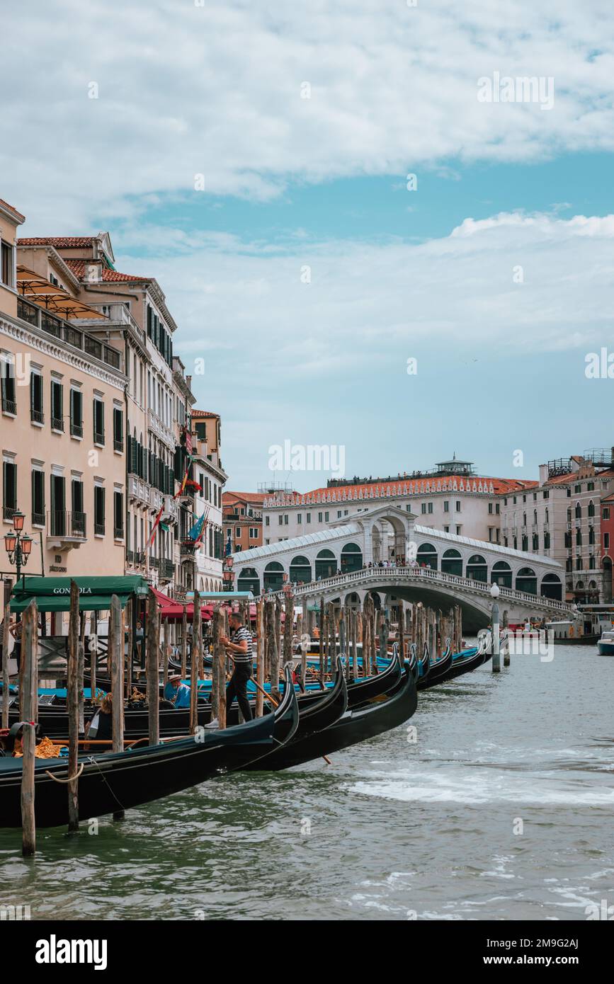 Rialto bridge from the pier Stock Photo - Alamy